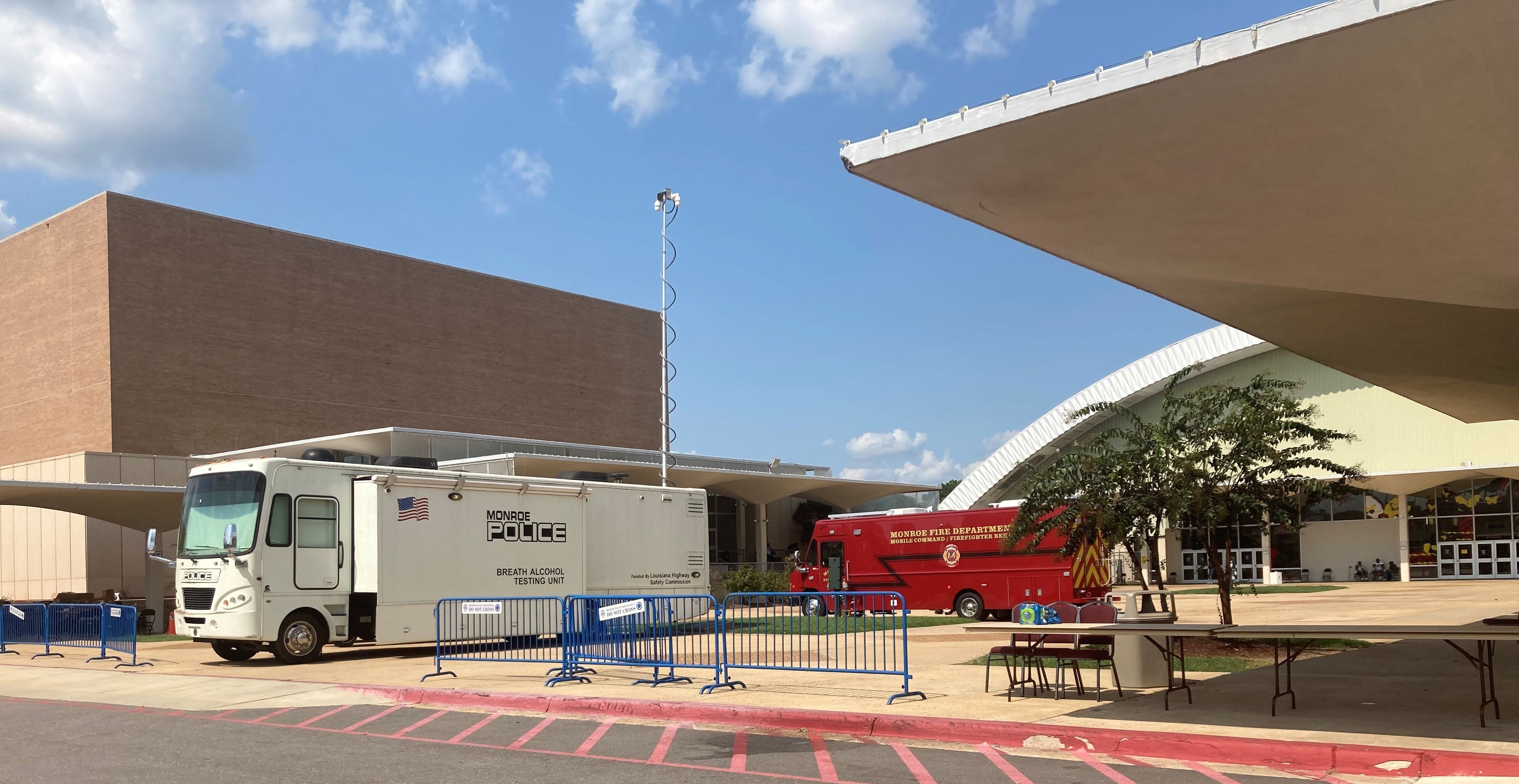 Monroe Civic Center converted into mega-shelter for Hurricane Ida evacuees