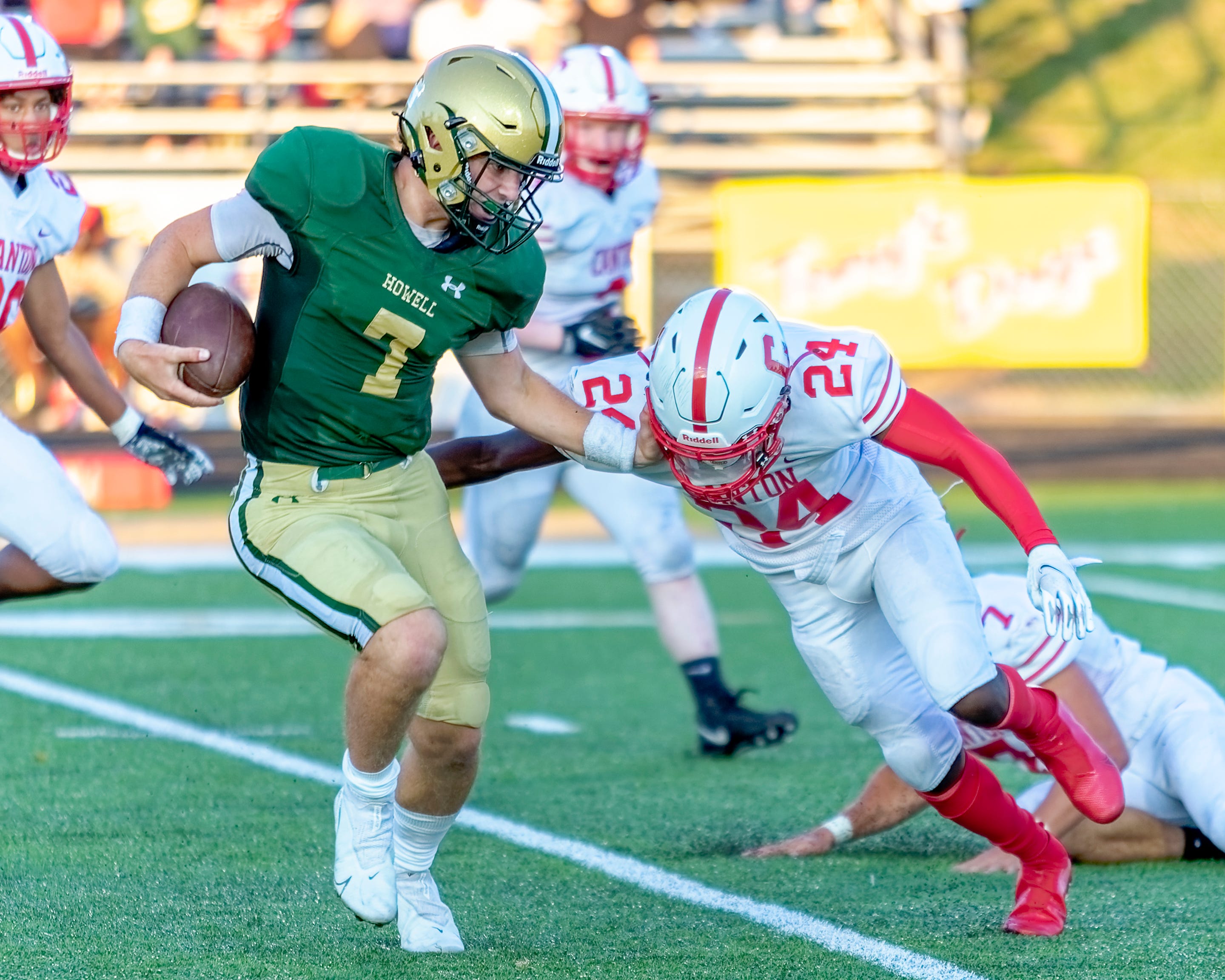 Howell football wins 'cage match' by beating Canton at its own game