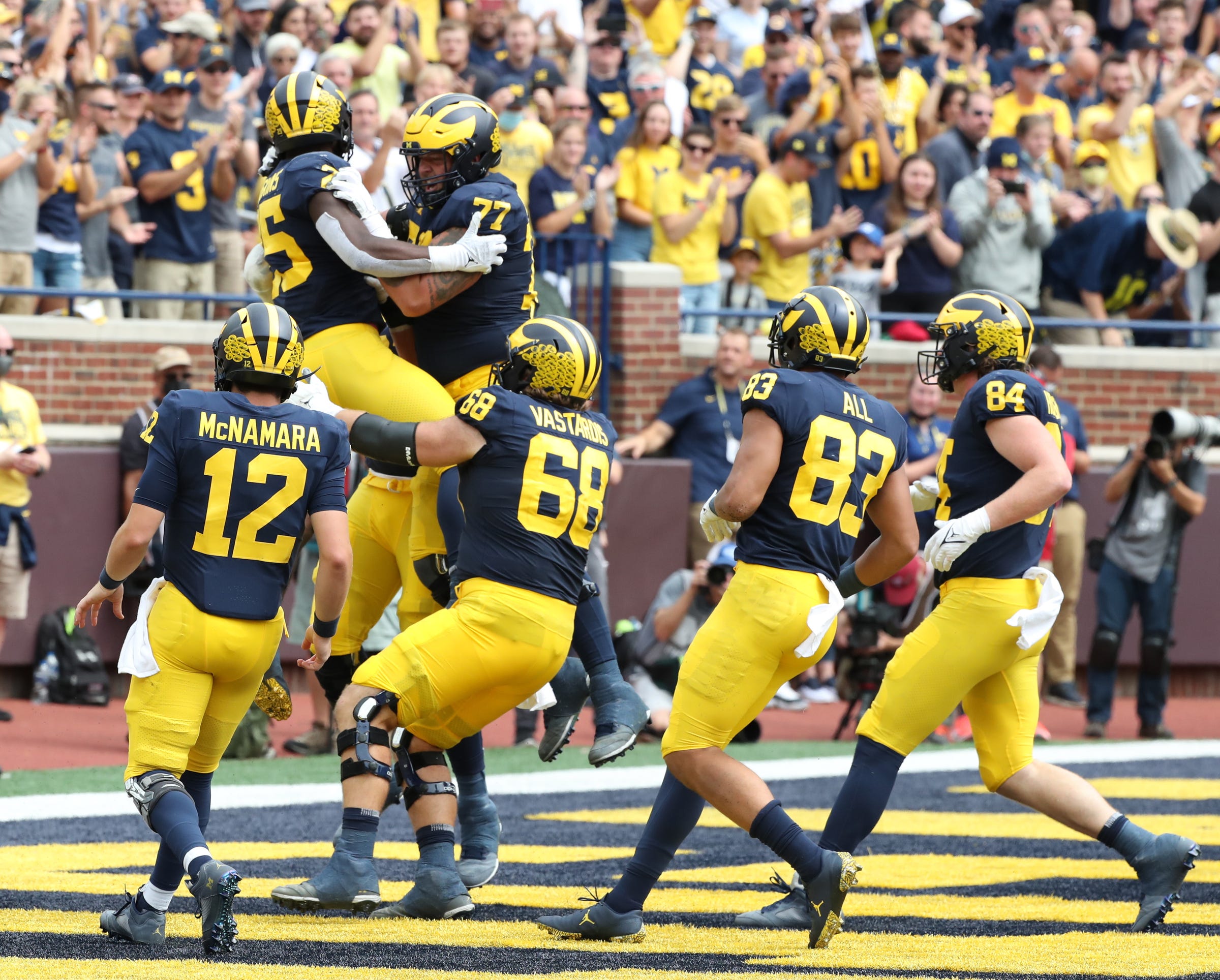 Michigan football's Josh Gattis, offensive line key in WMU win