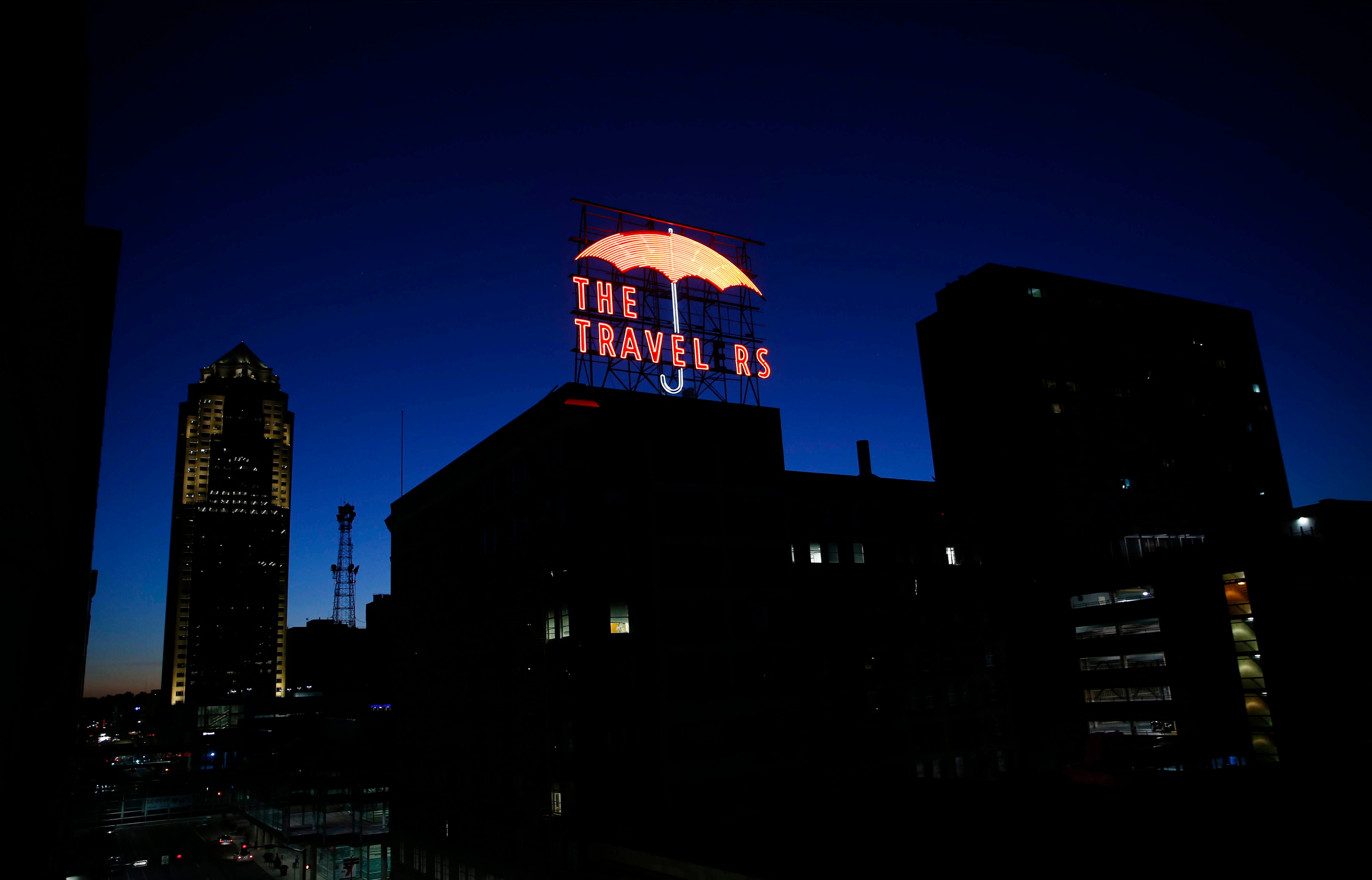 History of the Des Moines' iconic Travelers umbrella sign