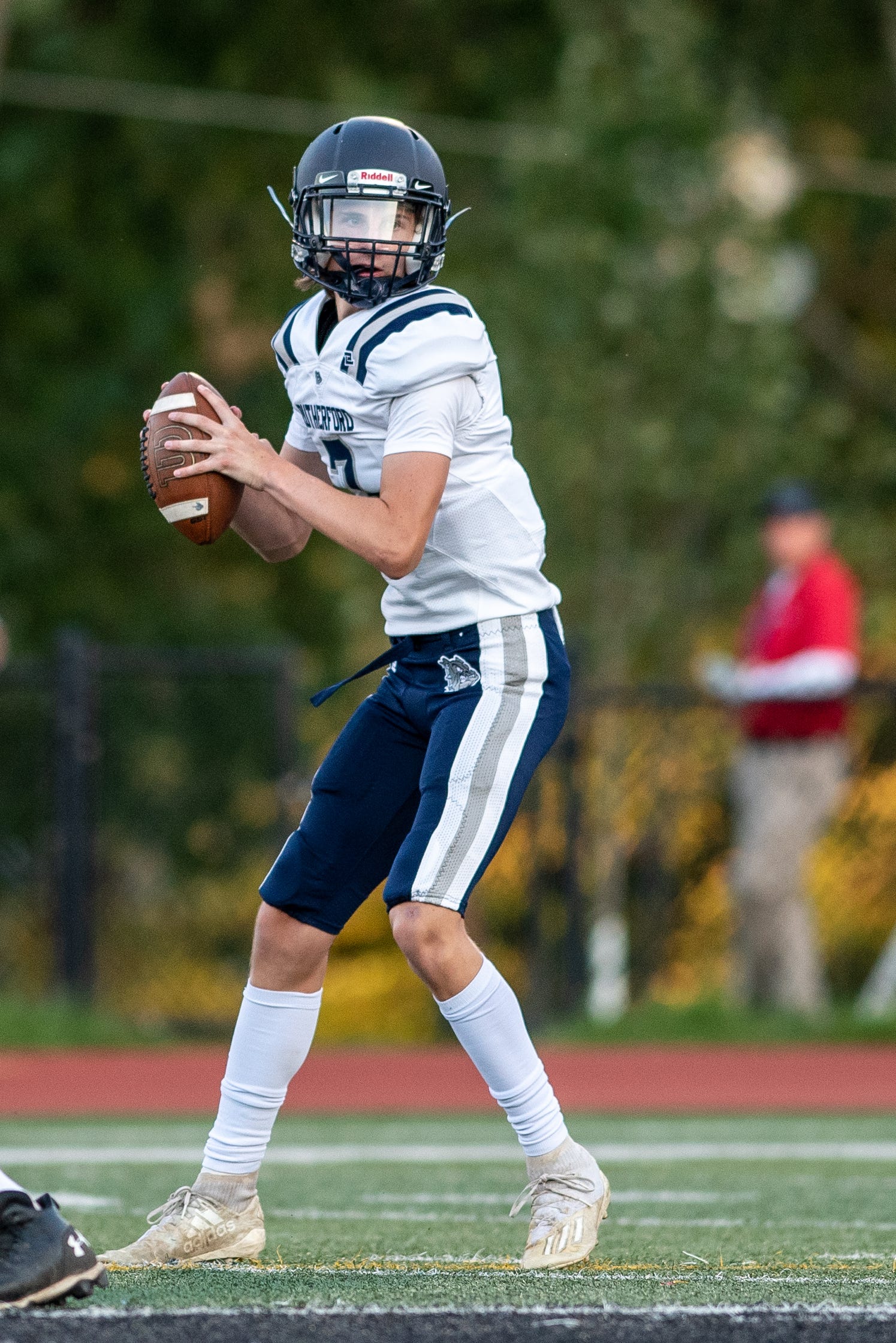 Rutherford NJ football quarterback Van Weber showing growth