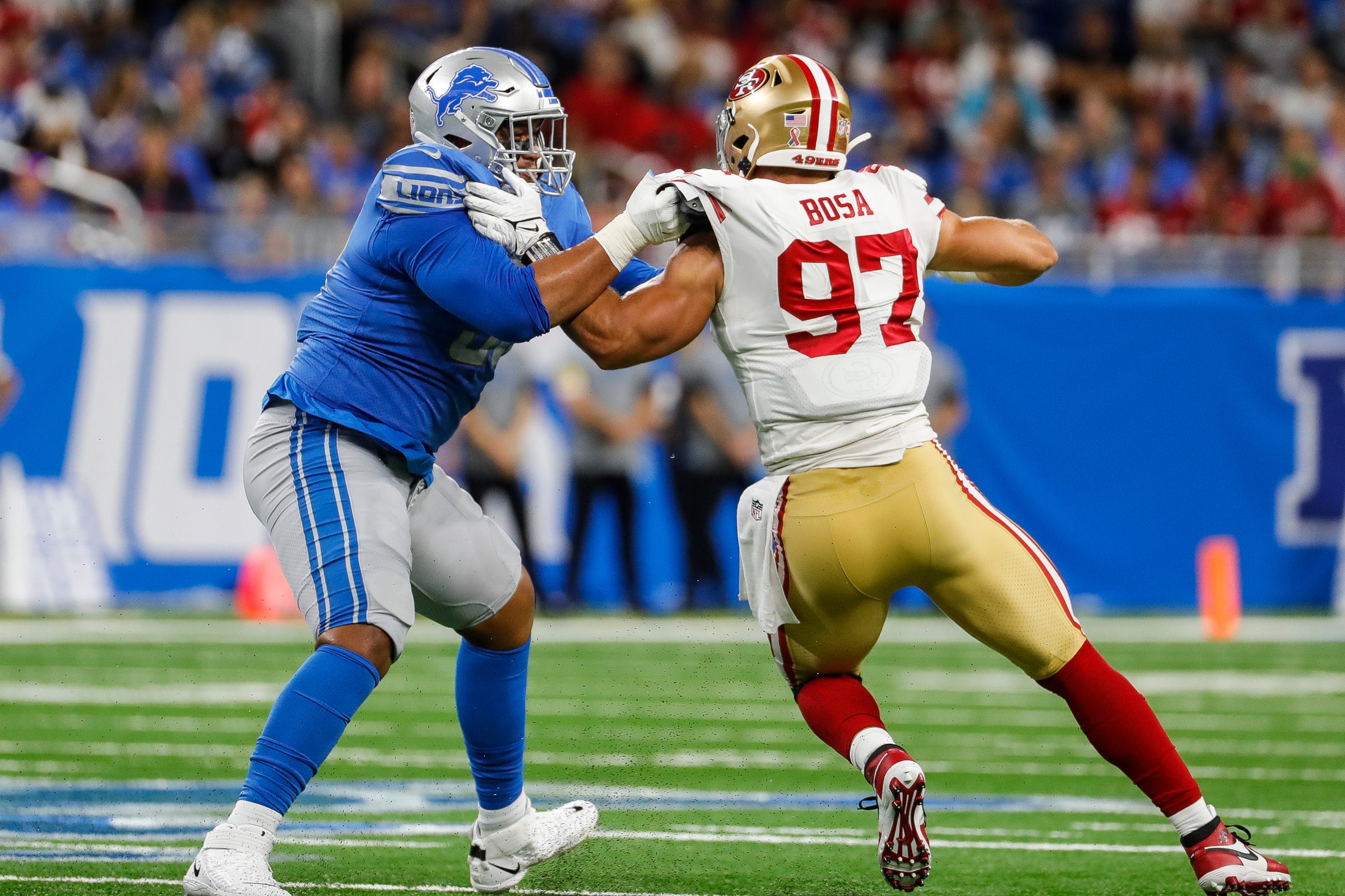 Nick Bosa: Detroit Lions' Penei Sewell 'going to be solid'