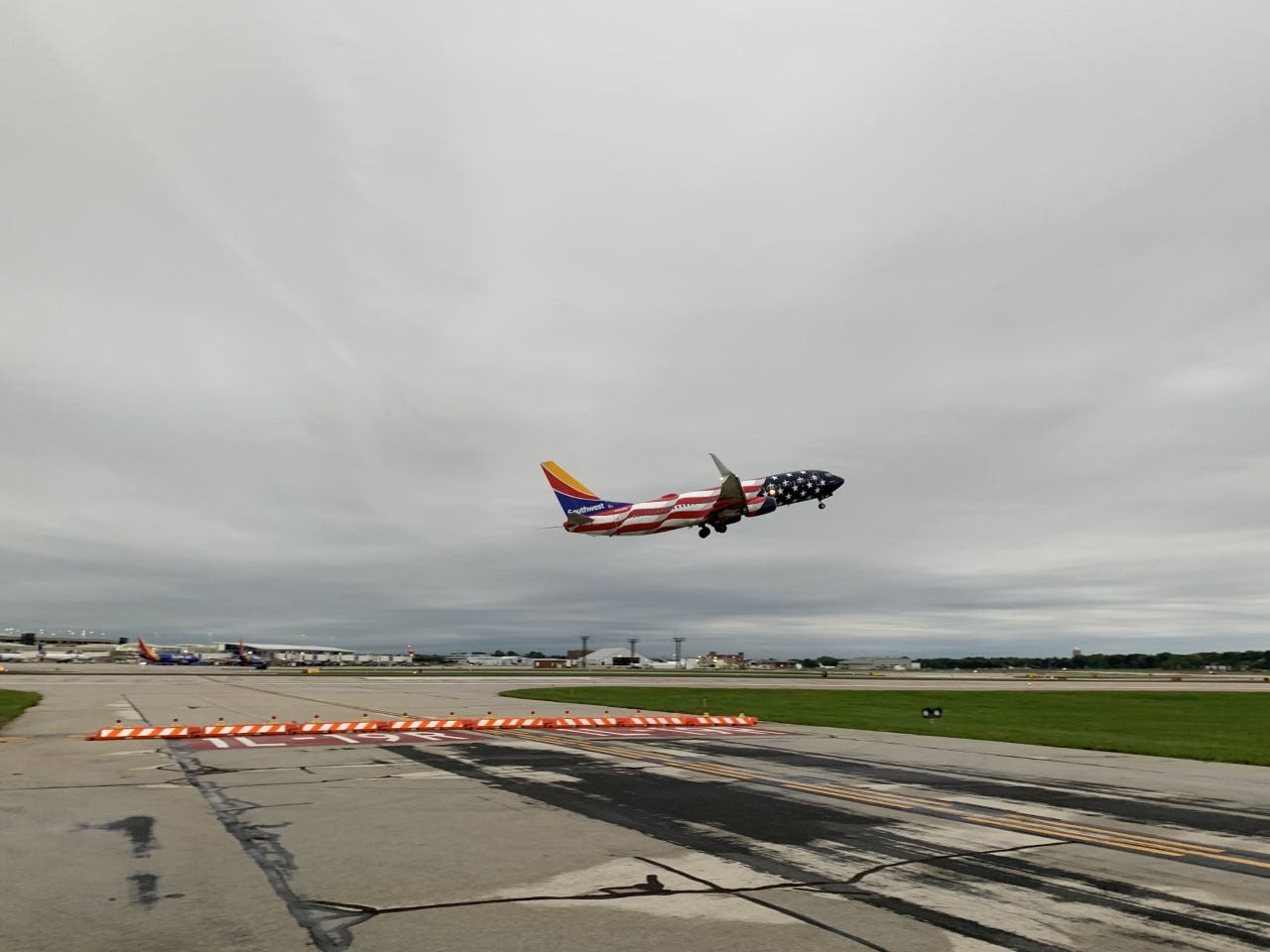 Southwest Airlines' Freedom One made a stop in Milwaukee on Monday