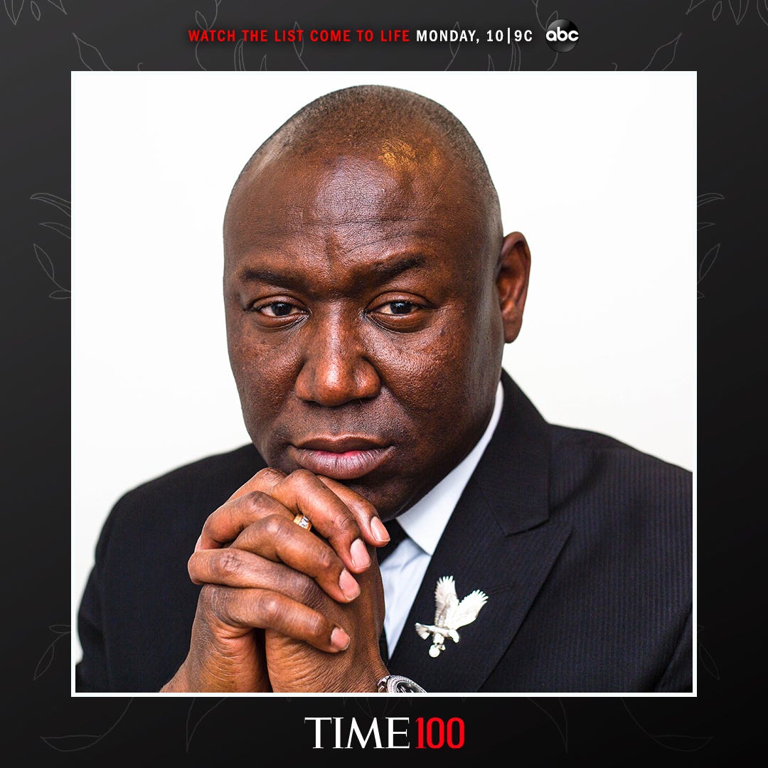 Ben Crump named in TIME 100 list of world's most influential people