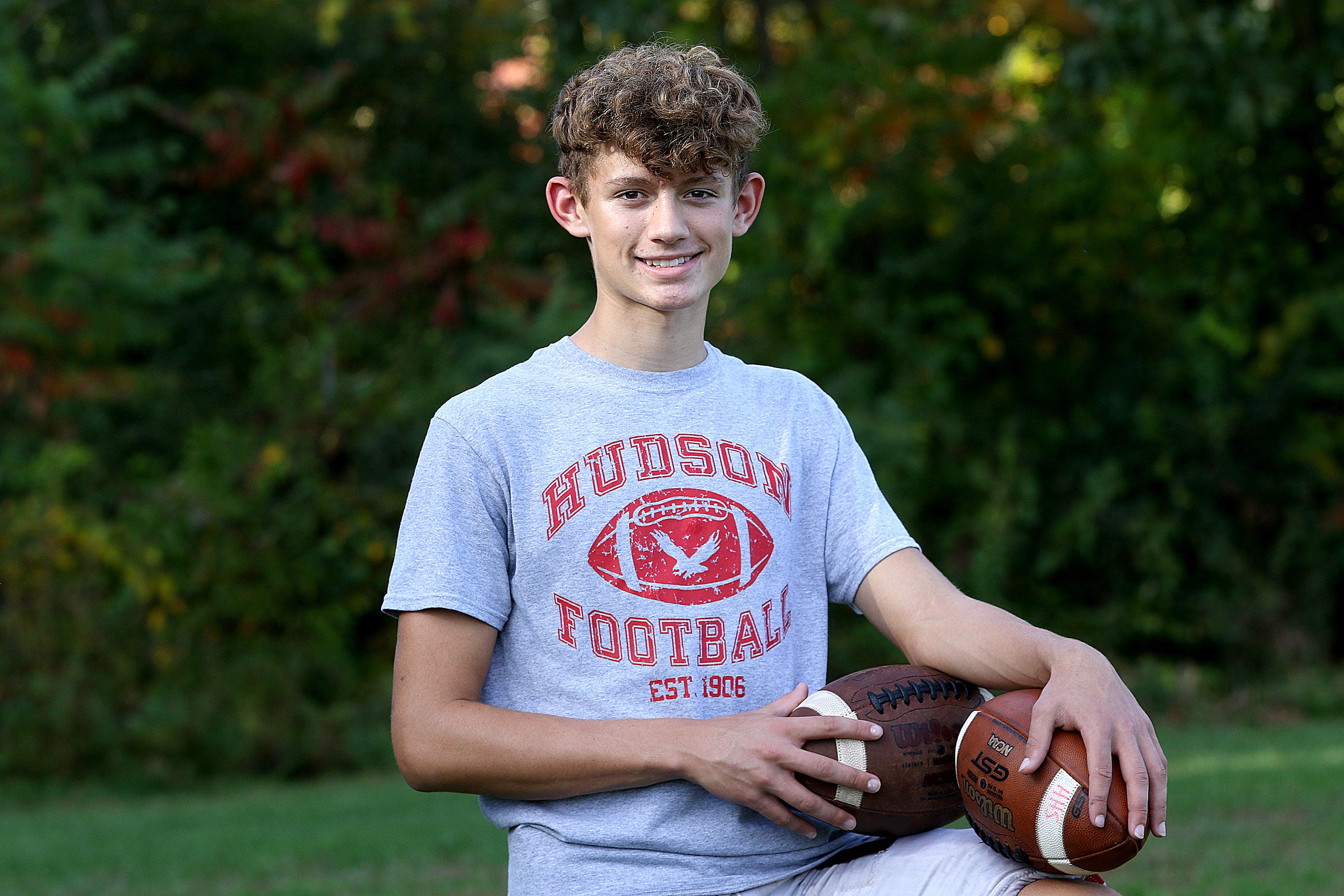 Hudson High freshman Jake Attaway starts quarterback football team