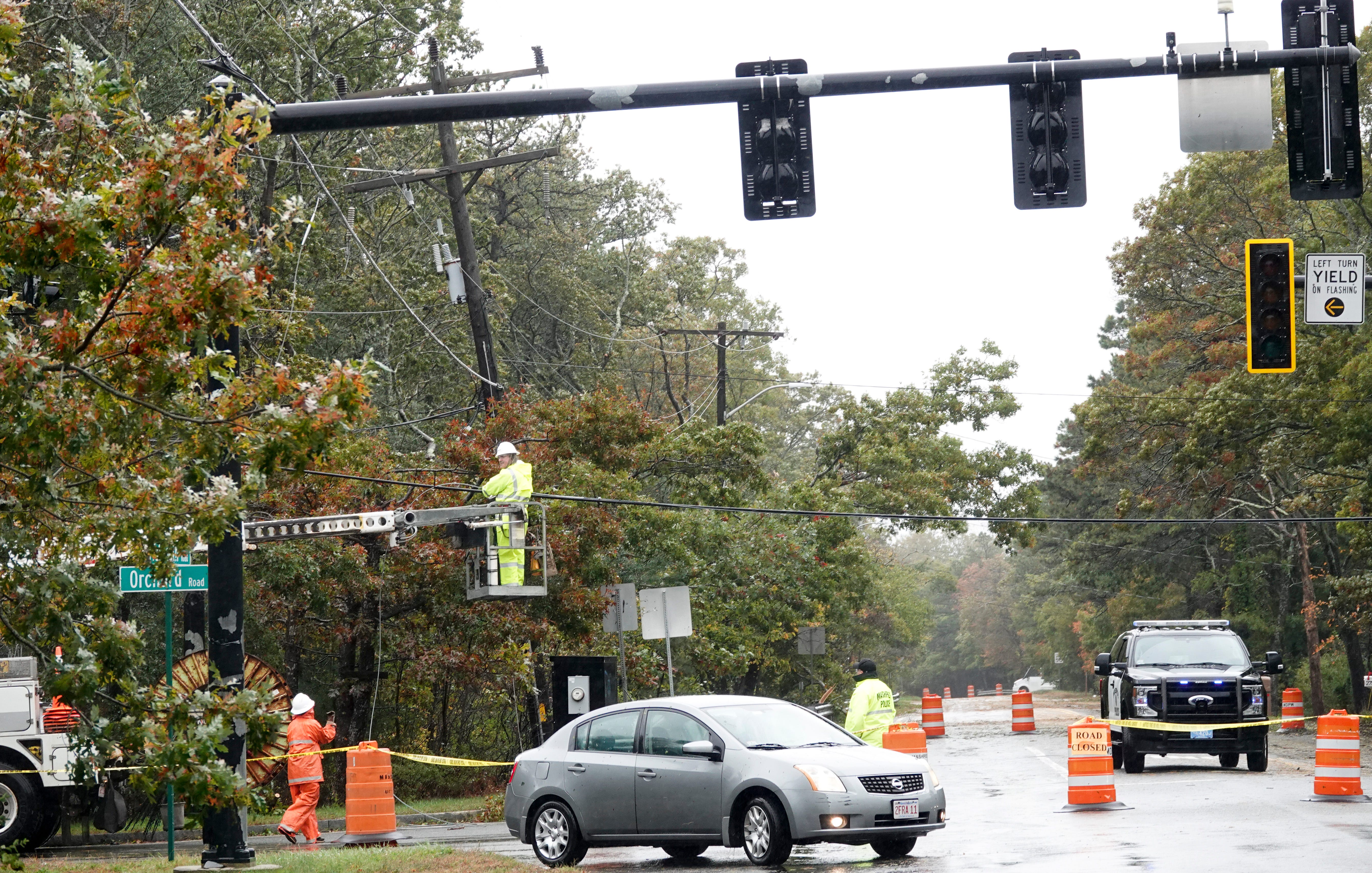 Nor'easter downs trees, power outages on most of Cape Cod and Islands