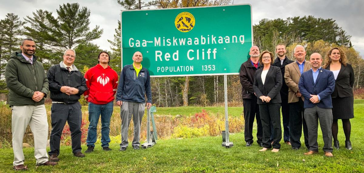 Wisconsin installs Indigenous language road signs at Red Cliff