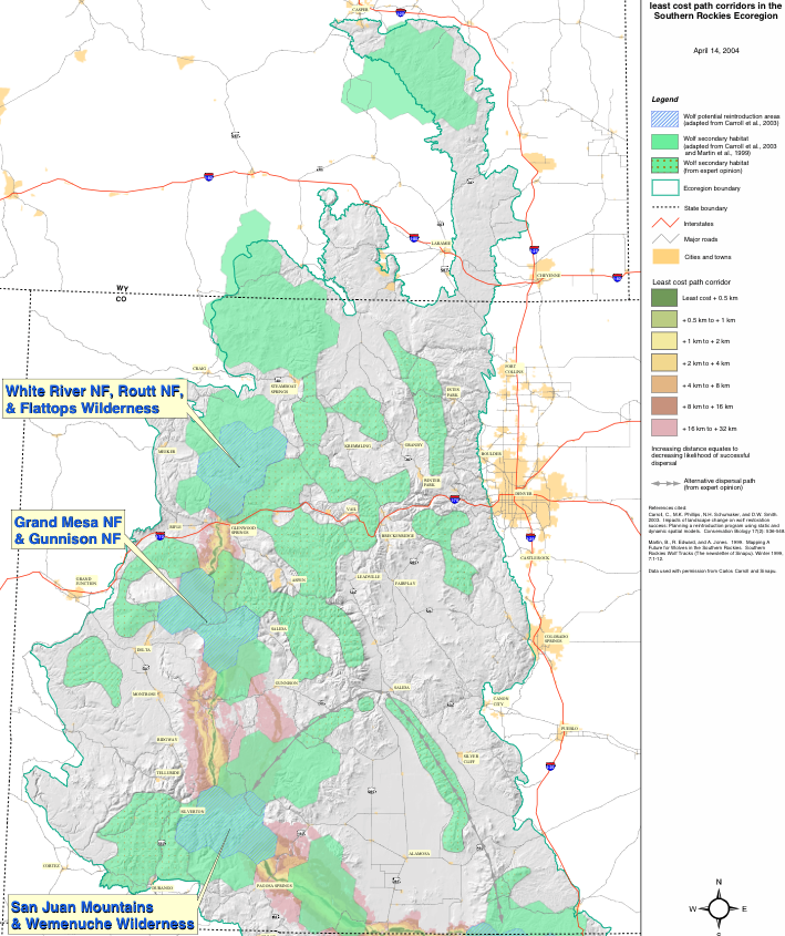Colorado wolf reintroduction: Rocky Mountain National Park pitched