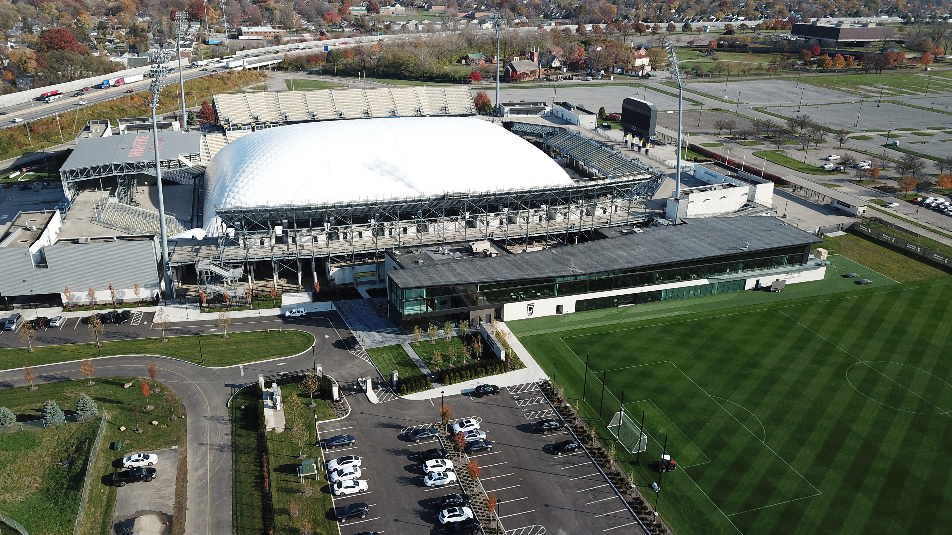Unusual inflatable dome goes up at old Crew Stadium field in Columbus