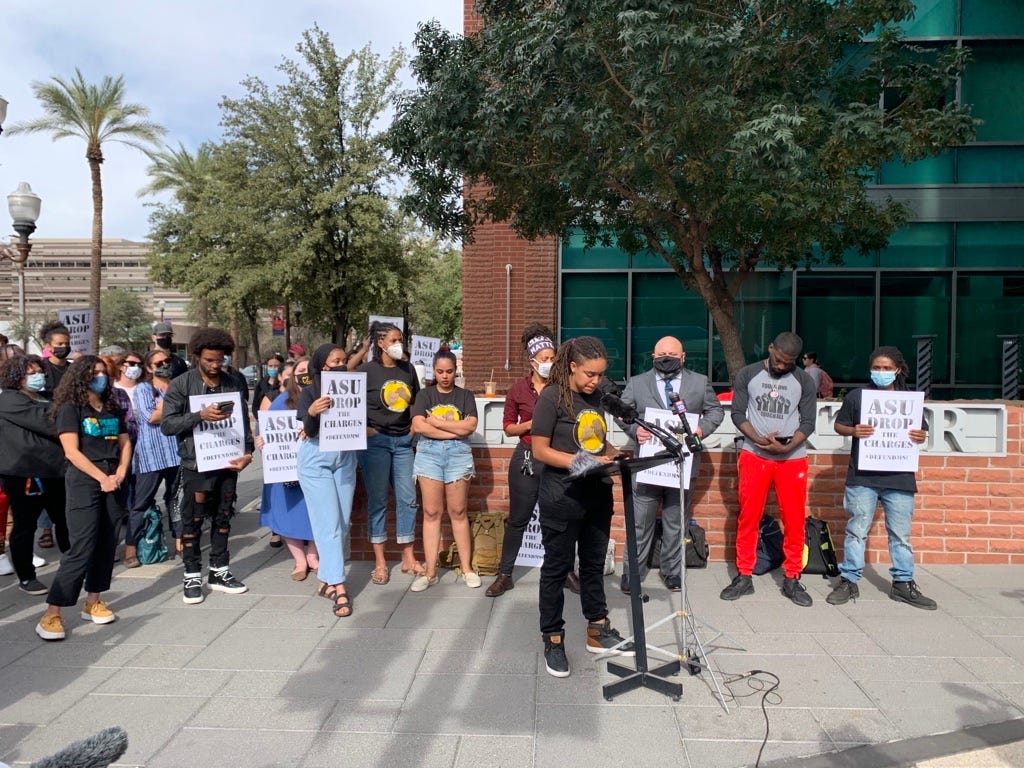 ASU students hold protest following viral multicultural space incident