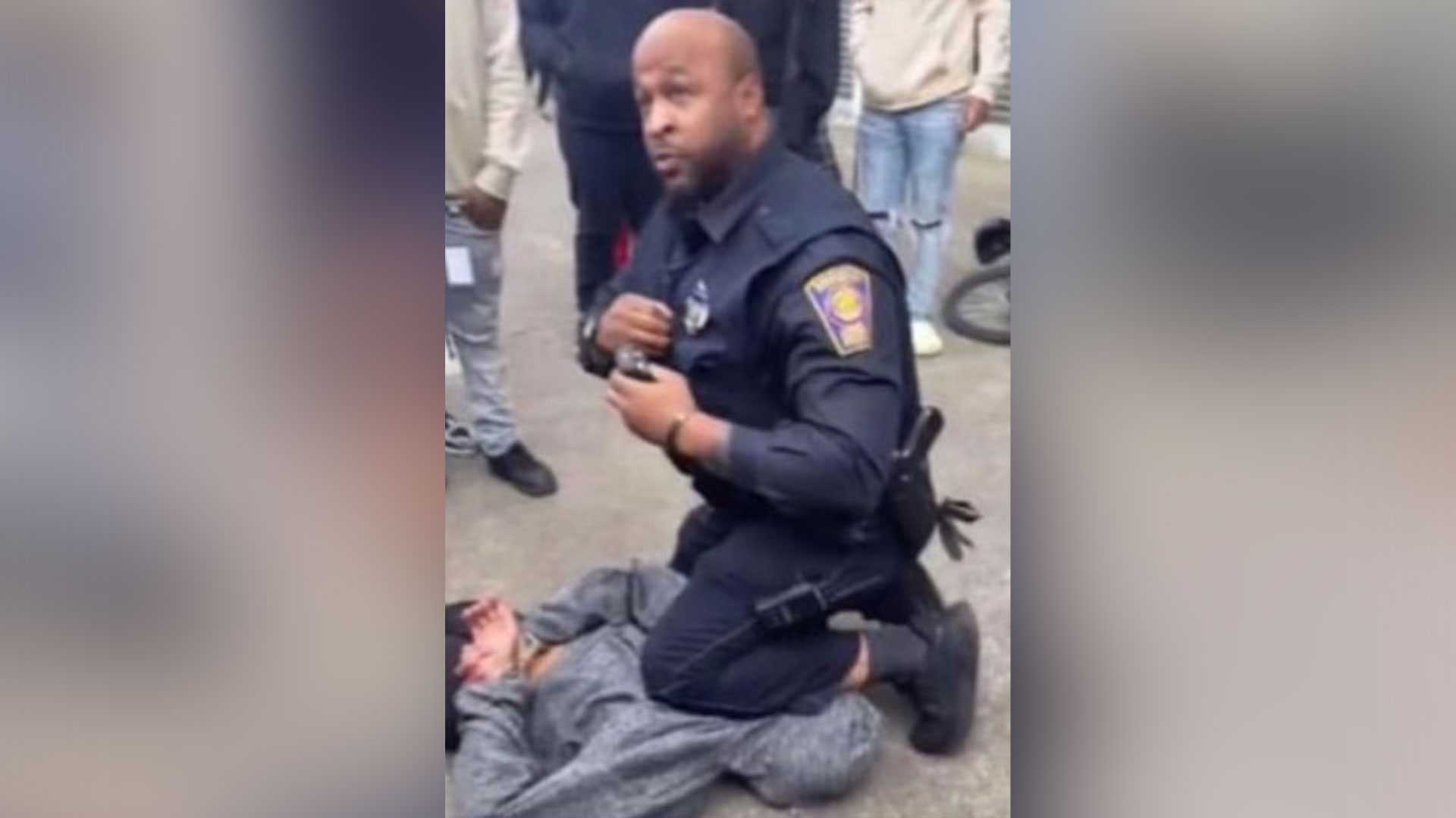 Mass. officer on leave after kneeling on student's neck during arrest