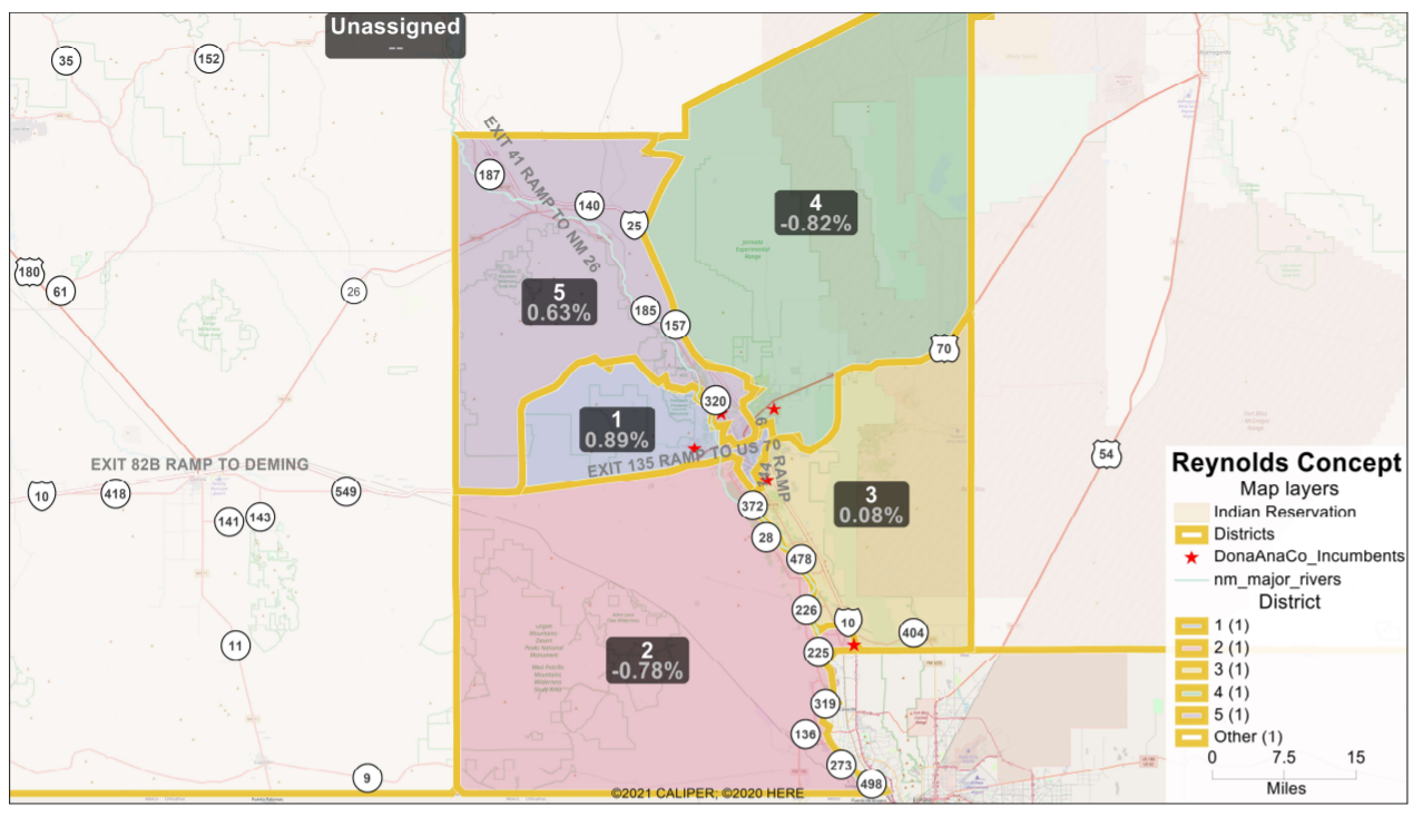 See the proposed Doña Ana County Commission redistricting maps
