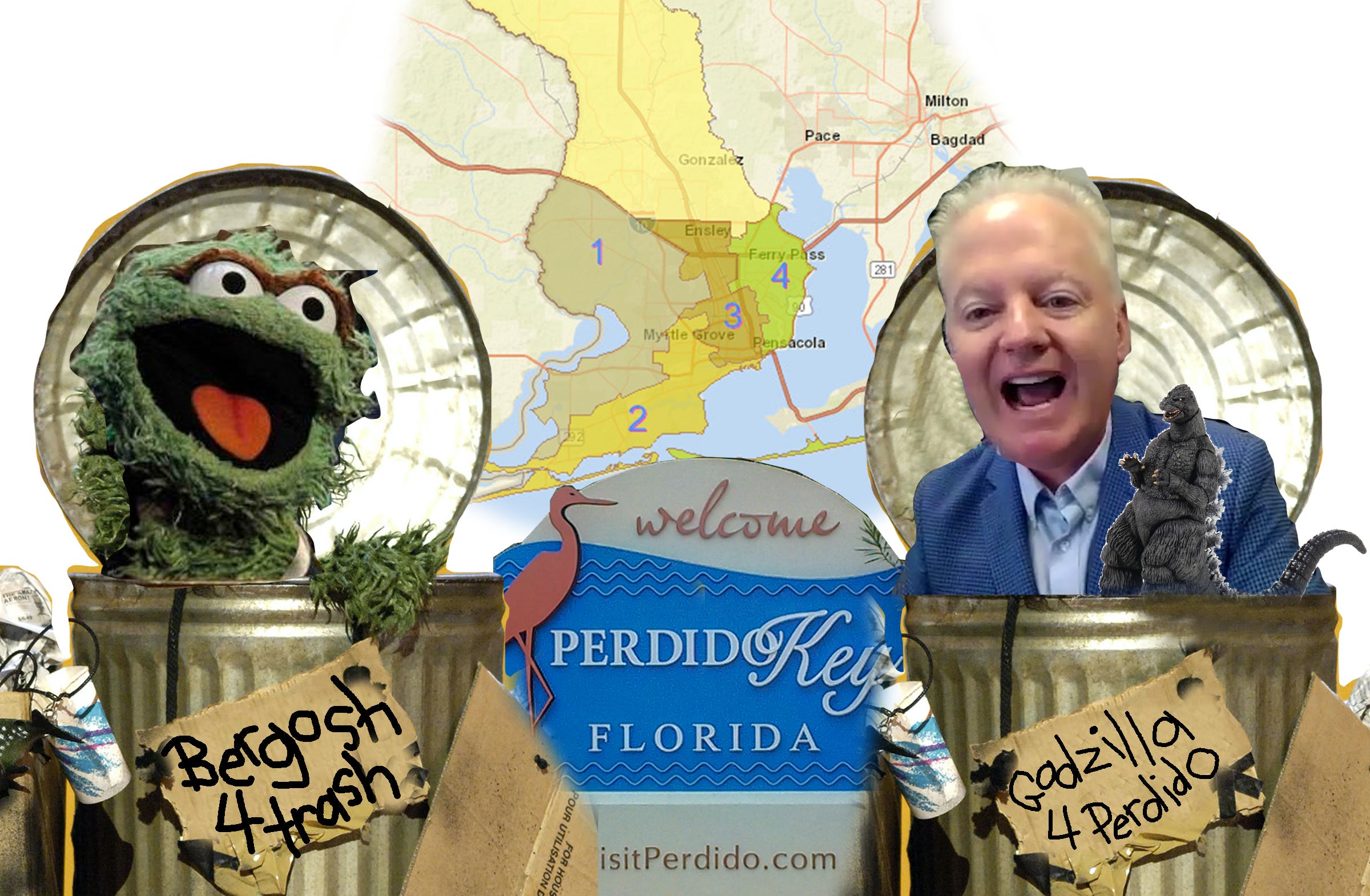 Oscar the Grouch backs Jeff Bergosh for Perdido Key | Marlette