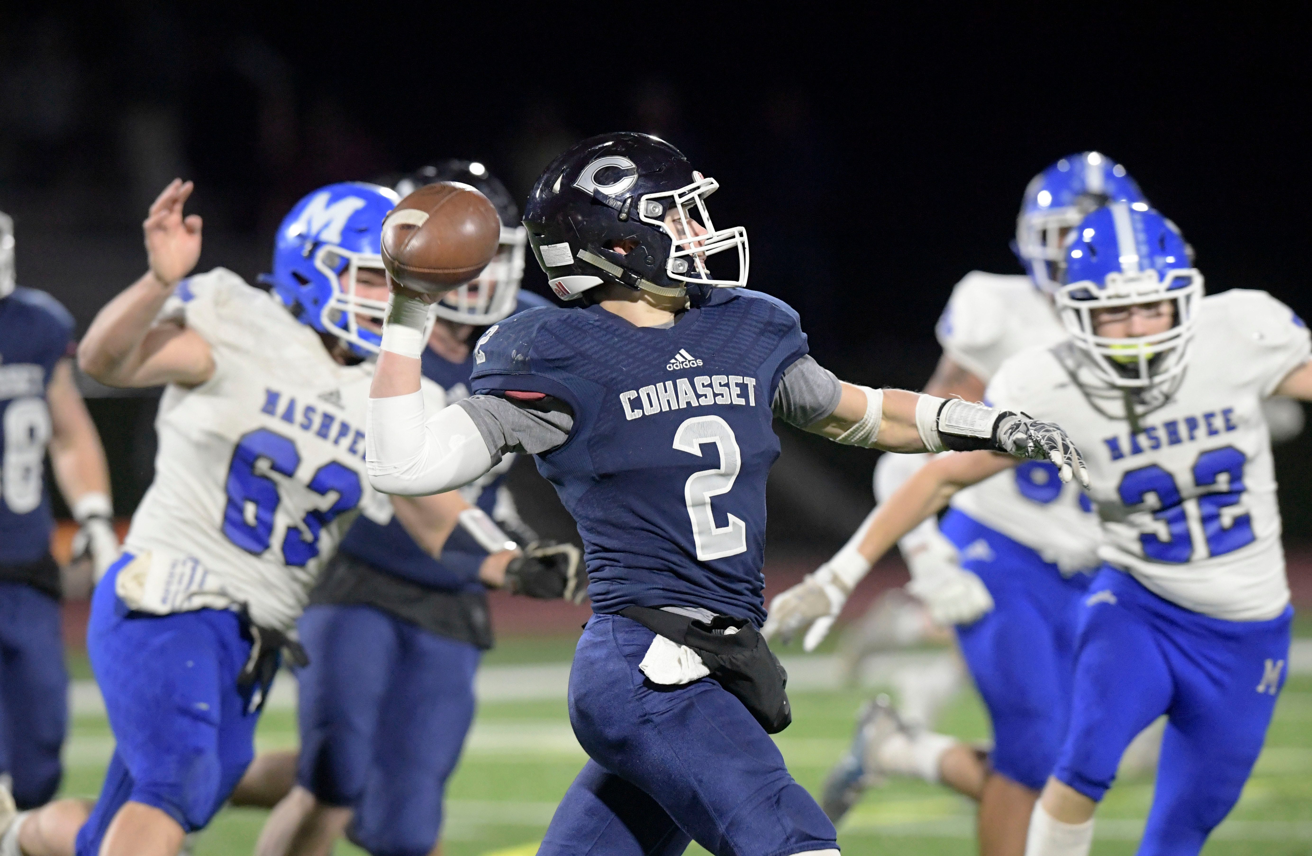 Cohasset High football team sends Mashpee home in state semifinals