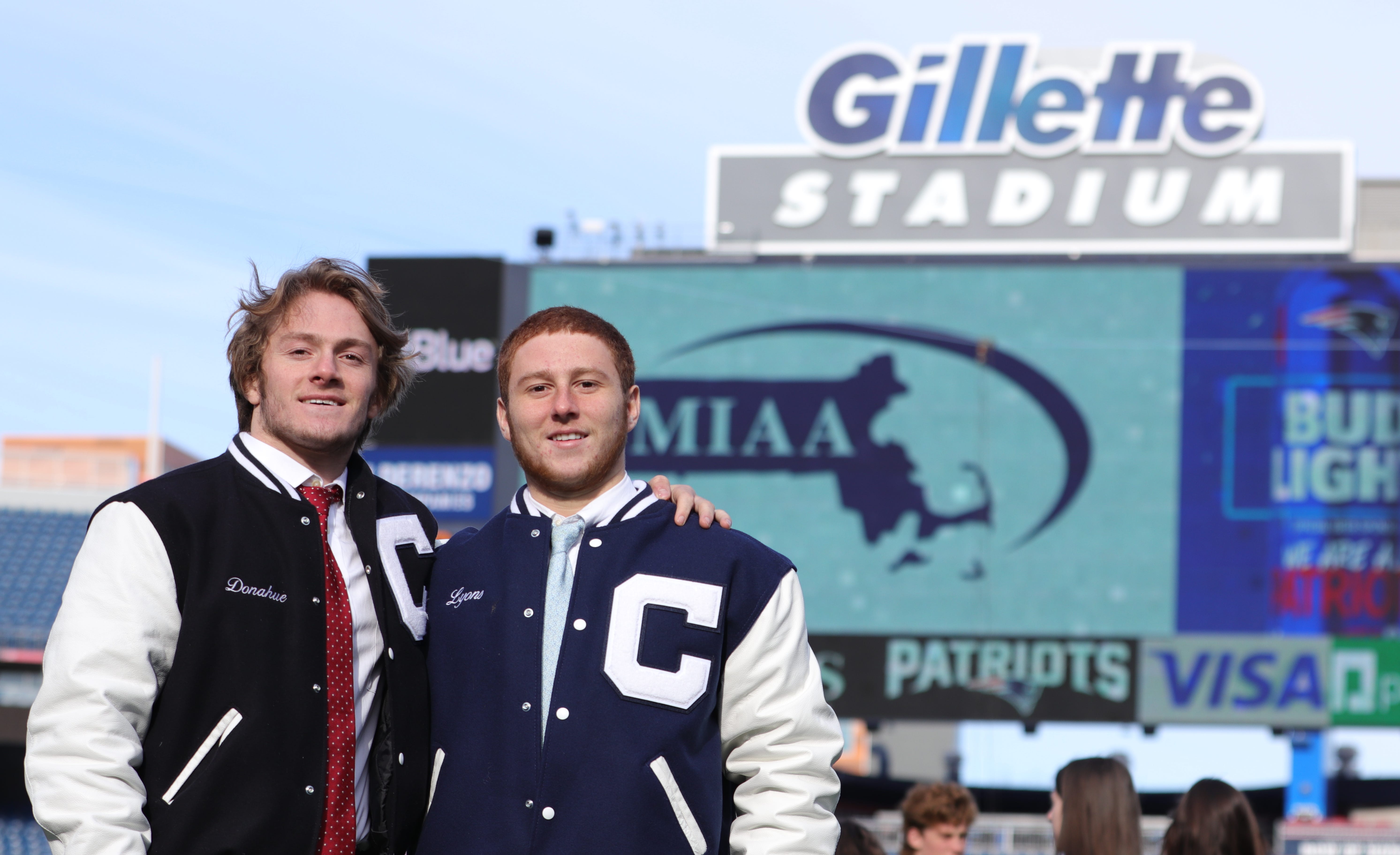 High school football players envision playing at Gillette Stadium