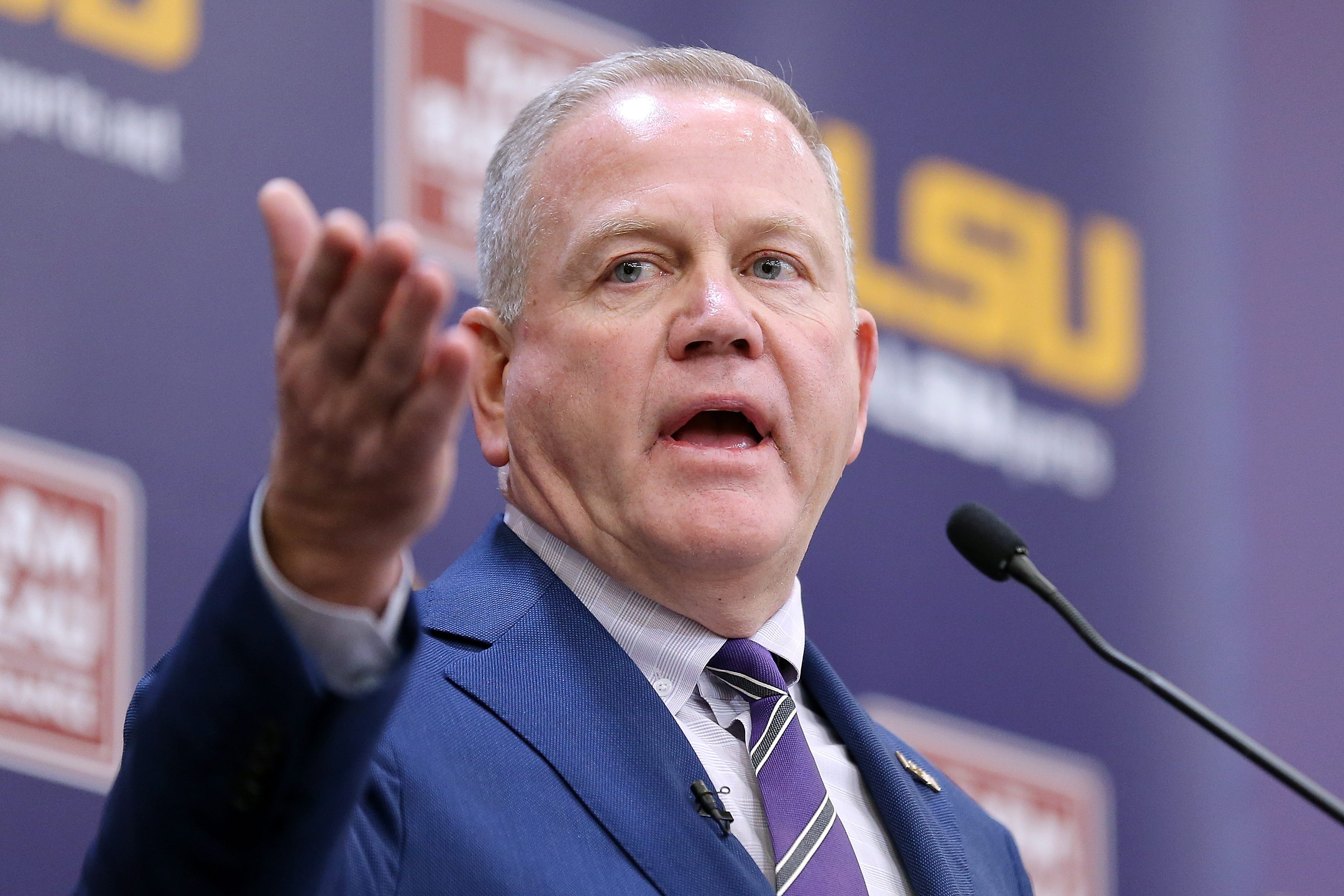 LSU football Brian Kelly says Frank Wilson allegations are egregious