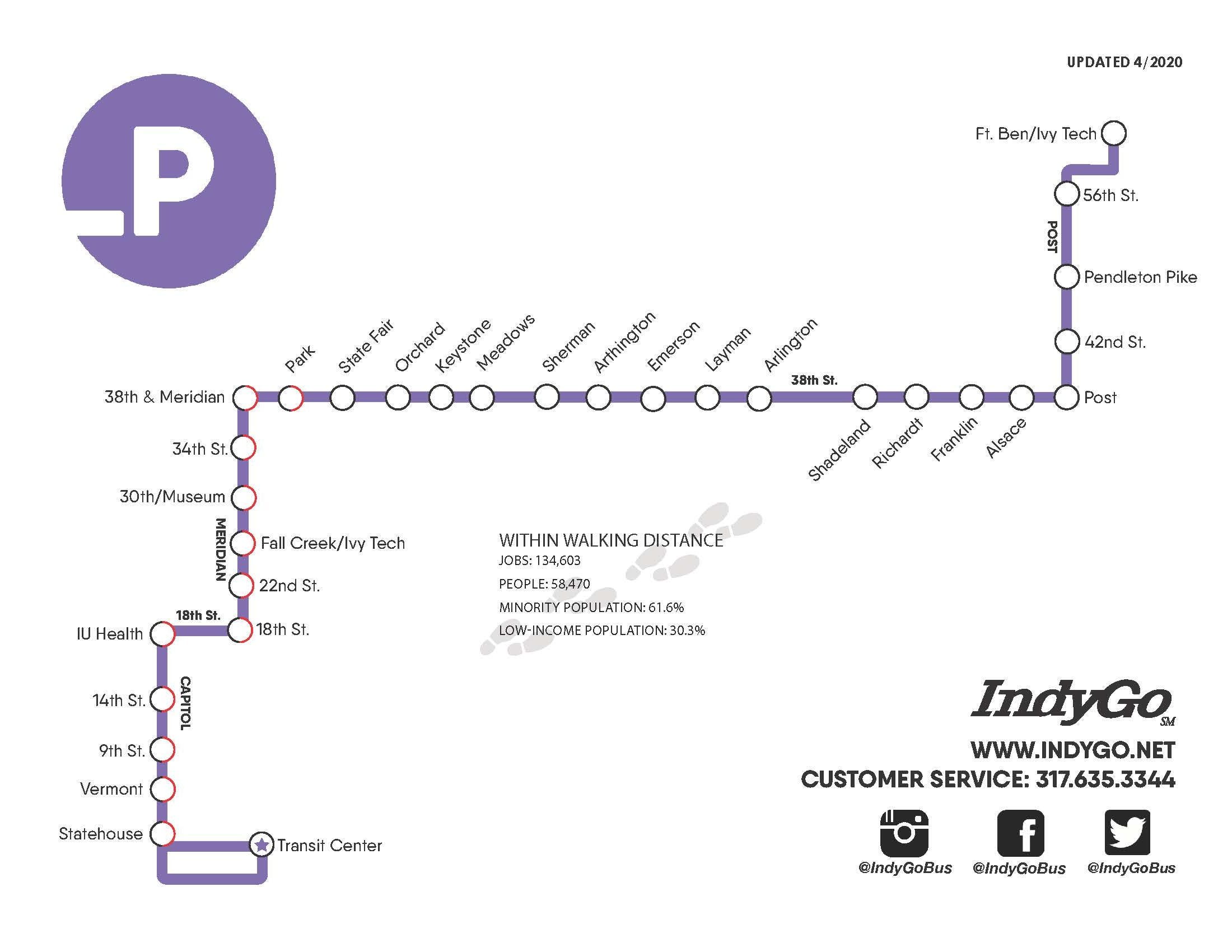 Indianapolis bus route: Purple Line means rapid transit for residents