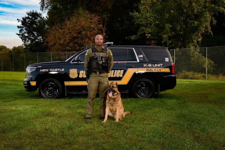 New Castle County Police Department welcomes 4 new K-9s to the unit