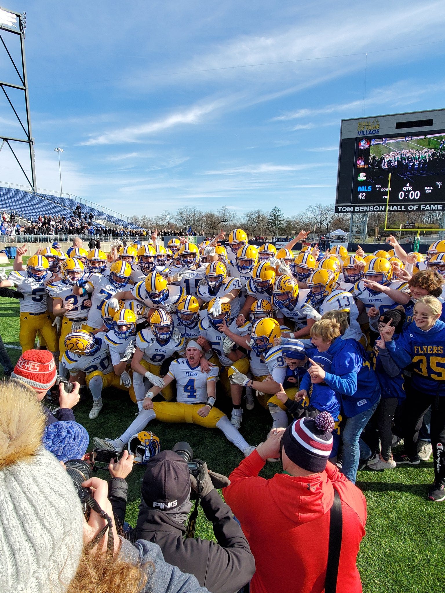 Peyton Otte helps Marion Local football win record 12th state title