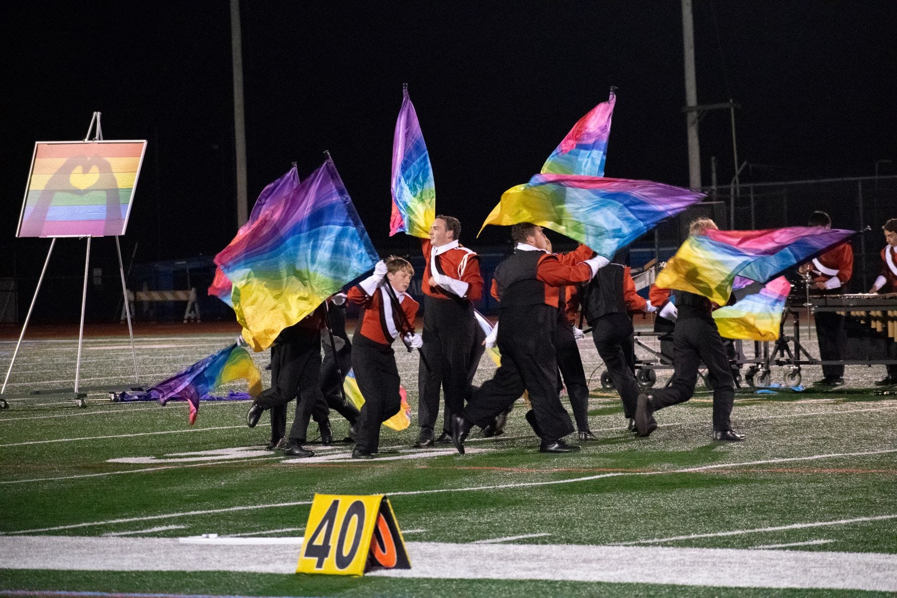 Local marching band honors color guard with show about mental health