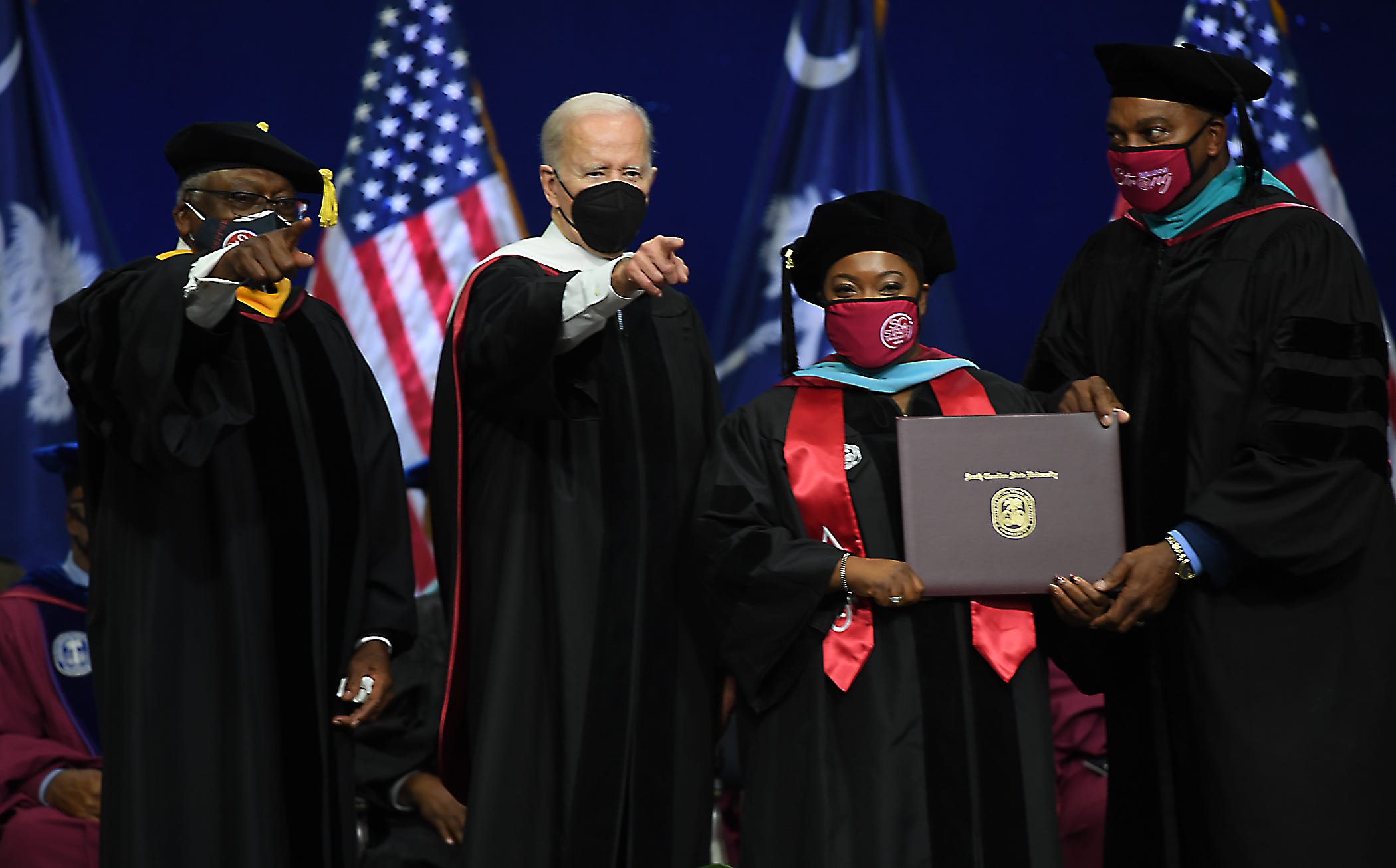 Joe Biden receives welcome at SC State University graduation