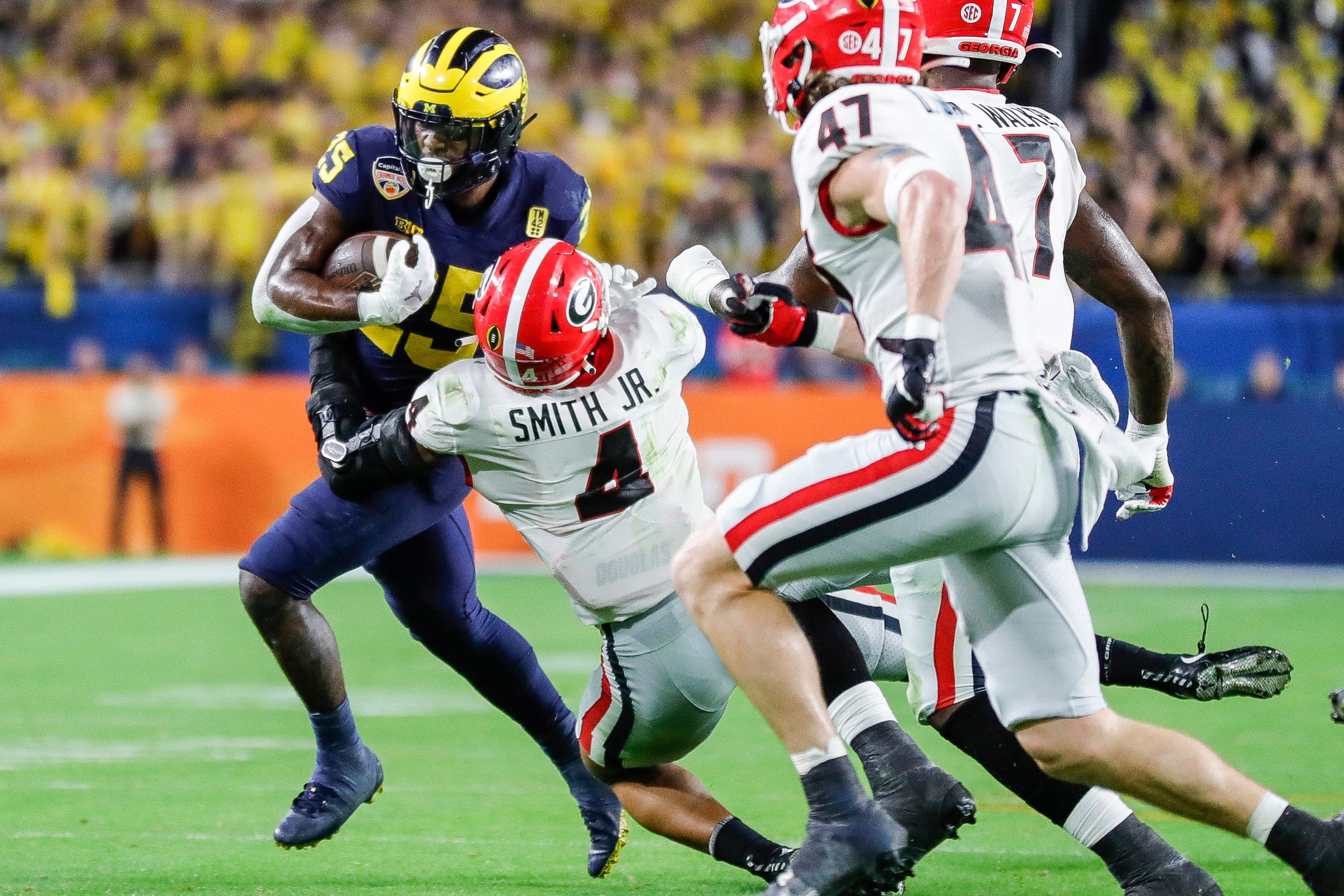 NFL draft: Michigan football RB Hassan Haskins drafted by Titans
