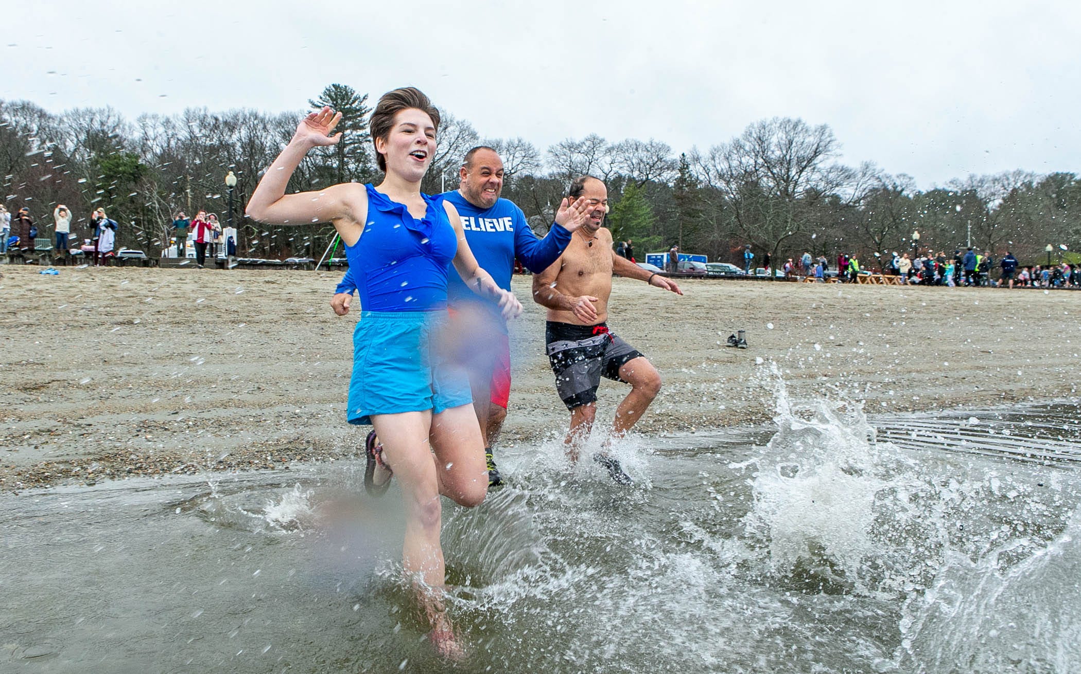 Providence Journal reporter Amy Russo takes her first polar plunge