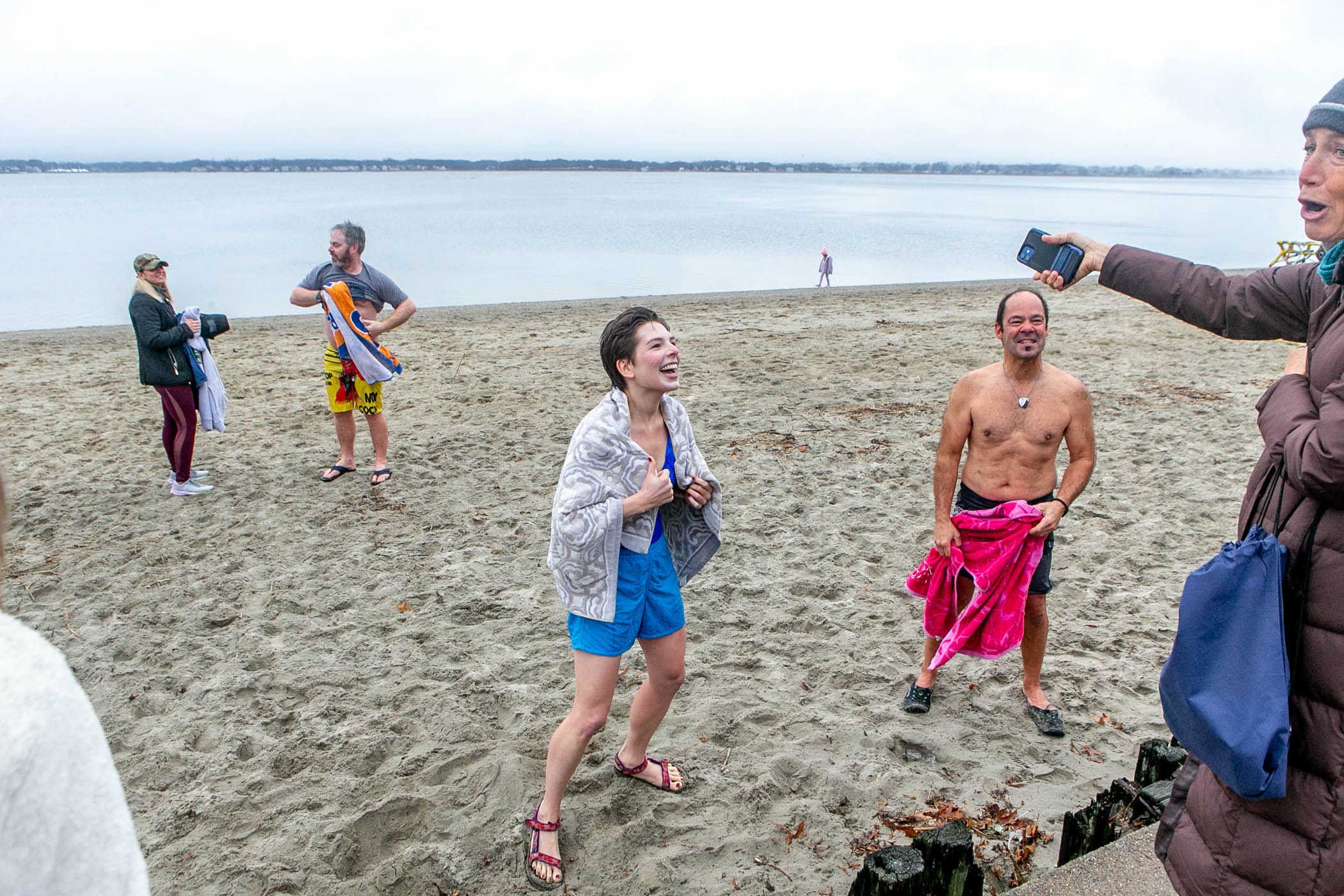 Providence Journal reporter Amy Russo takes her first polar plunge