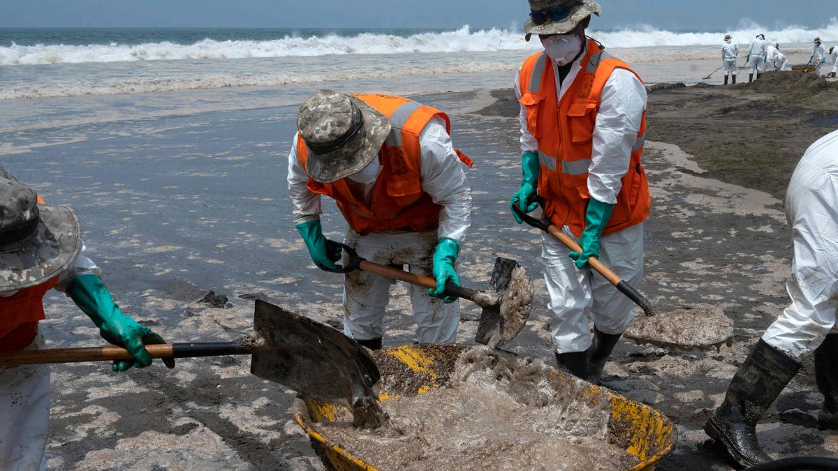 Peru beaches devastated by oil spill linked to Tonga volcanic explosion