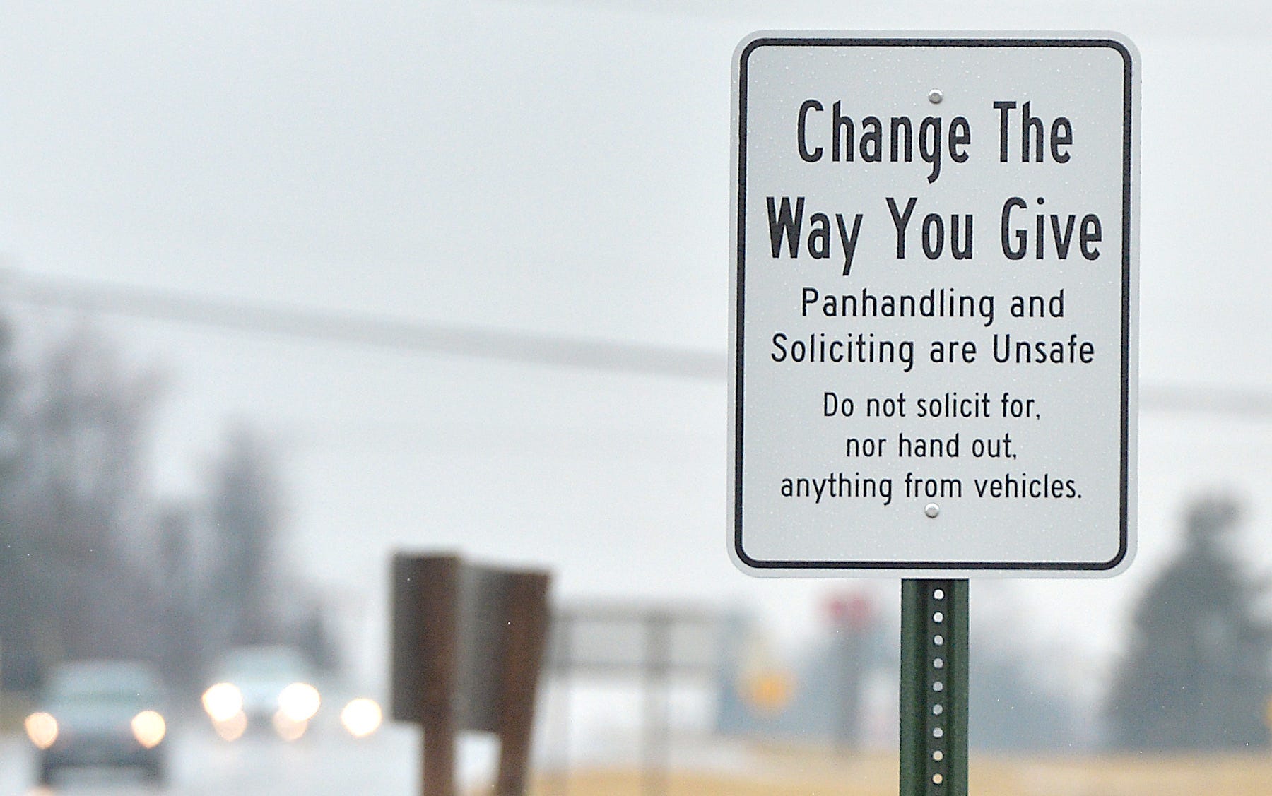 Anti-panhandling signs part of effort to help the homeless