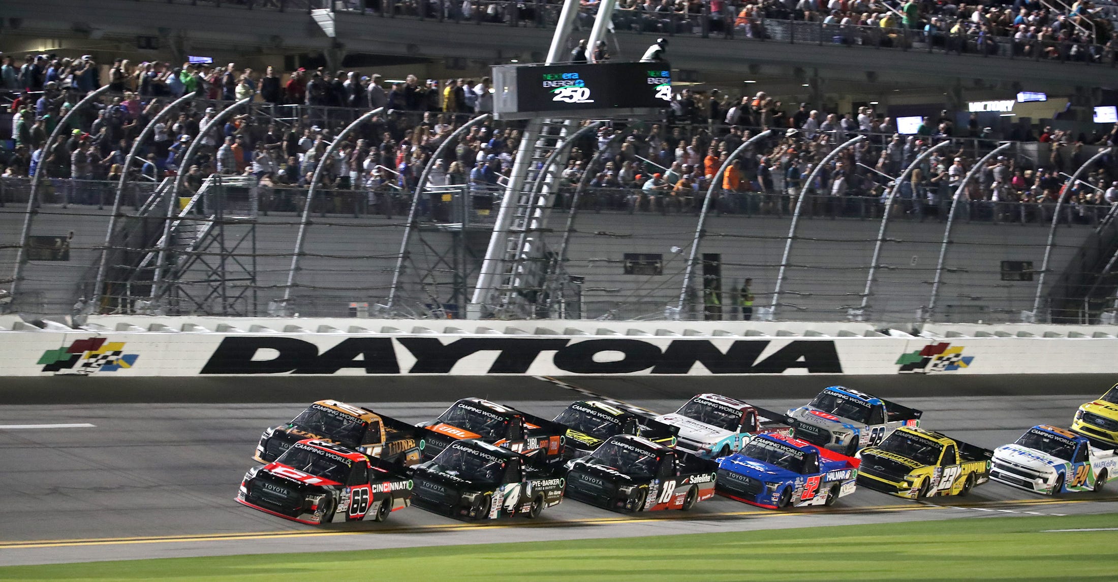 Starting lineup for ARCA race at Daytona and NASCAR TV schedule today