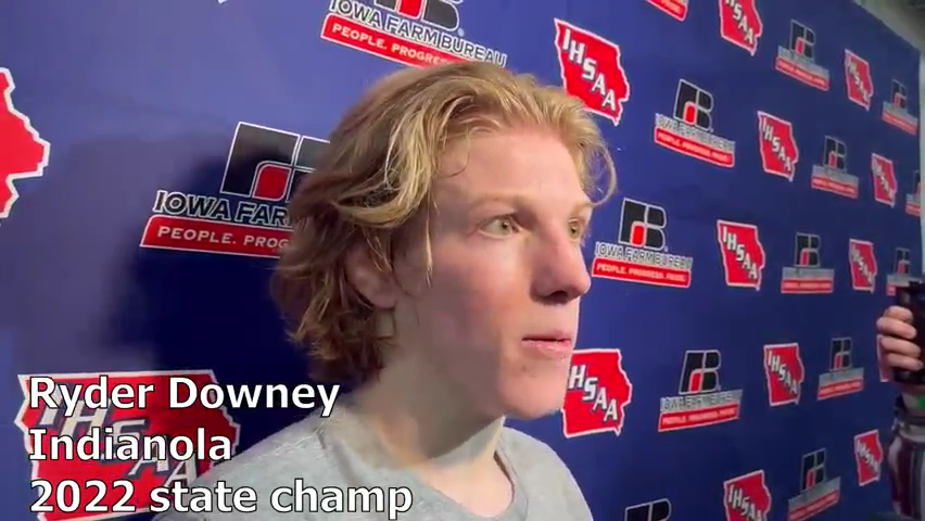 Indianola's Ryder Downey beat Robert Avila Jr. to win a Class 3A state ...