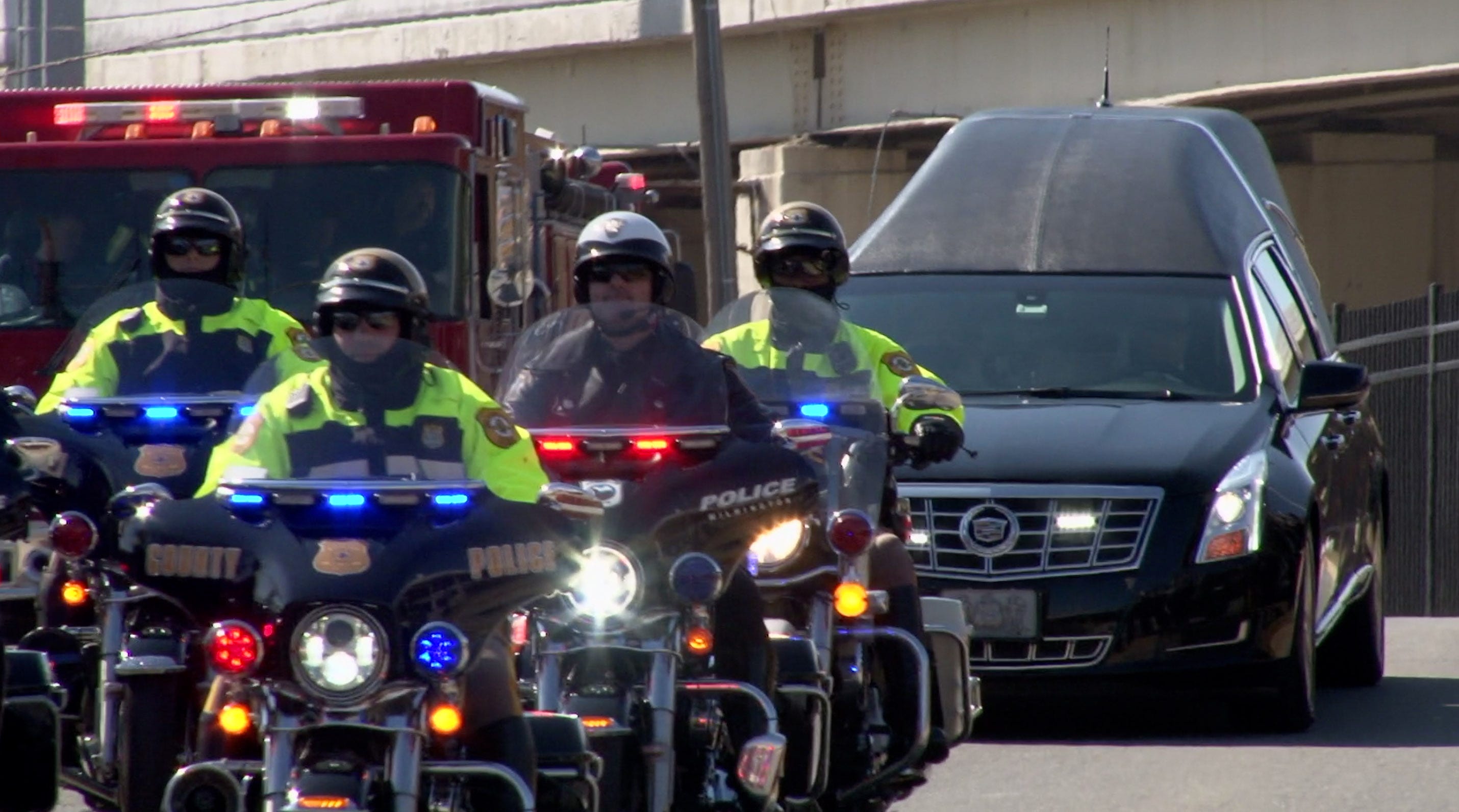 Procession honors Clayton Fire Chief John Pridemore