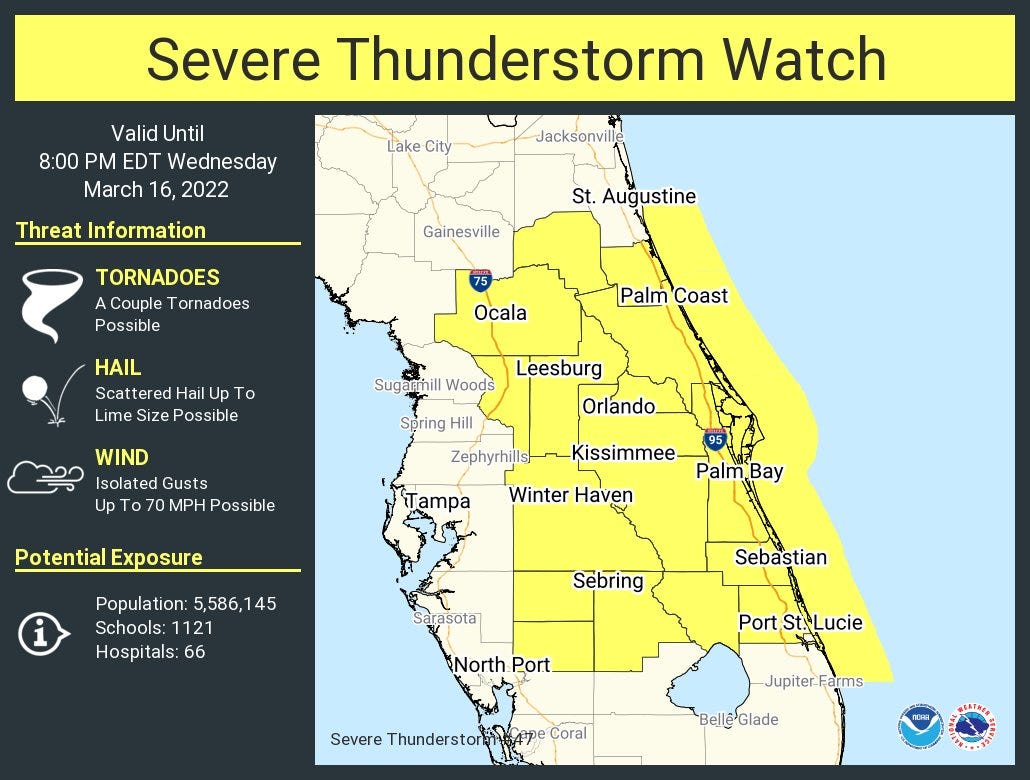 Florida weather, radar: Isolated tornadoes possible with severe storms