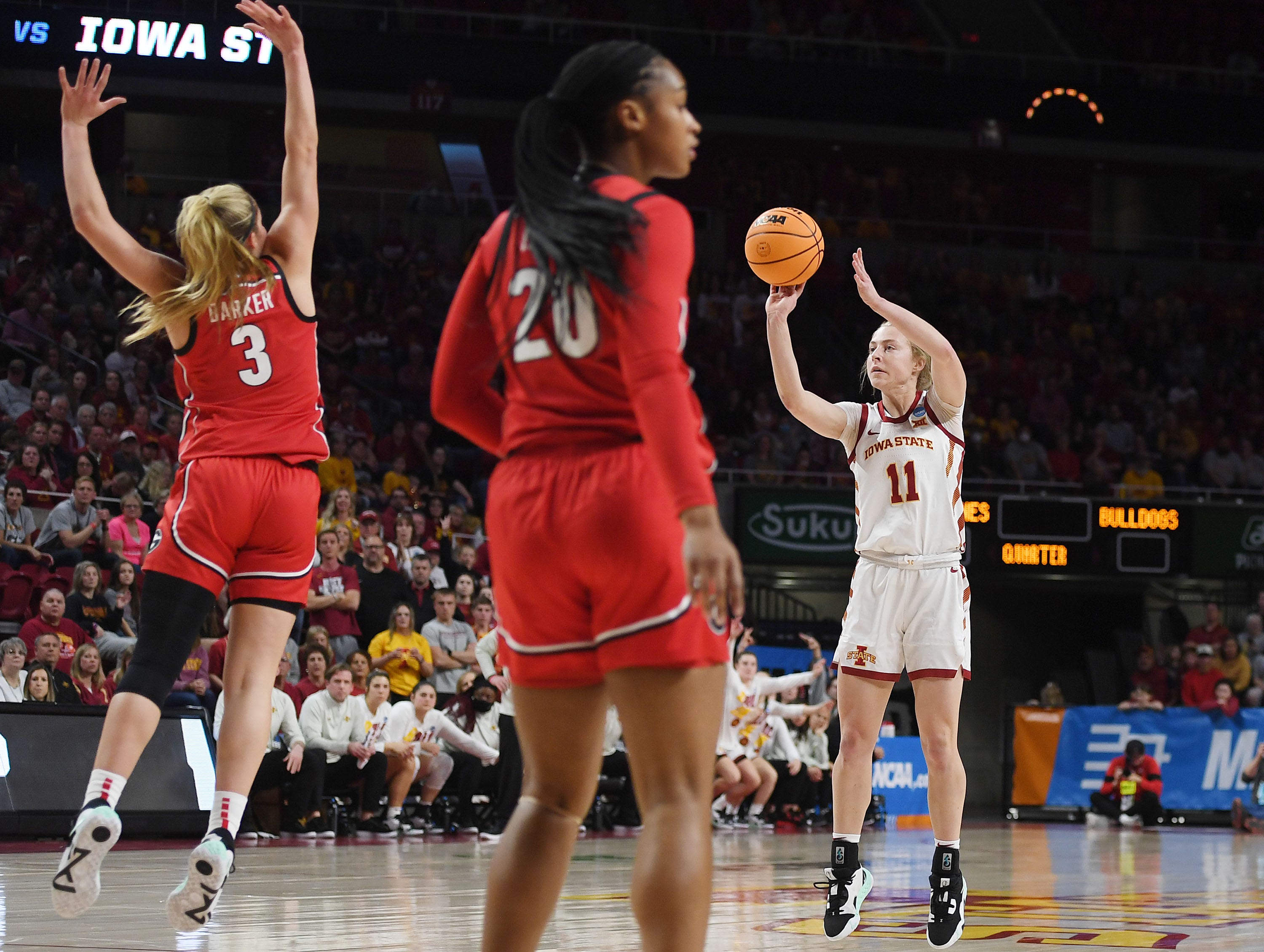 Iowa State women's basketball beats Georgia to earn Sweet 16 trip