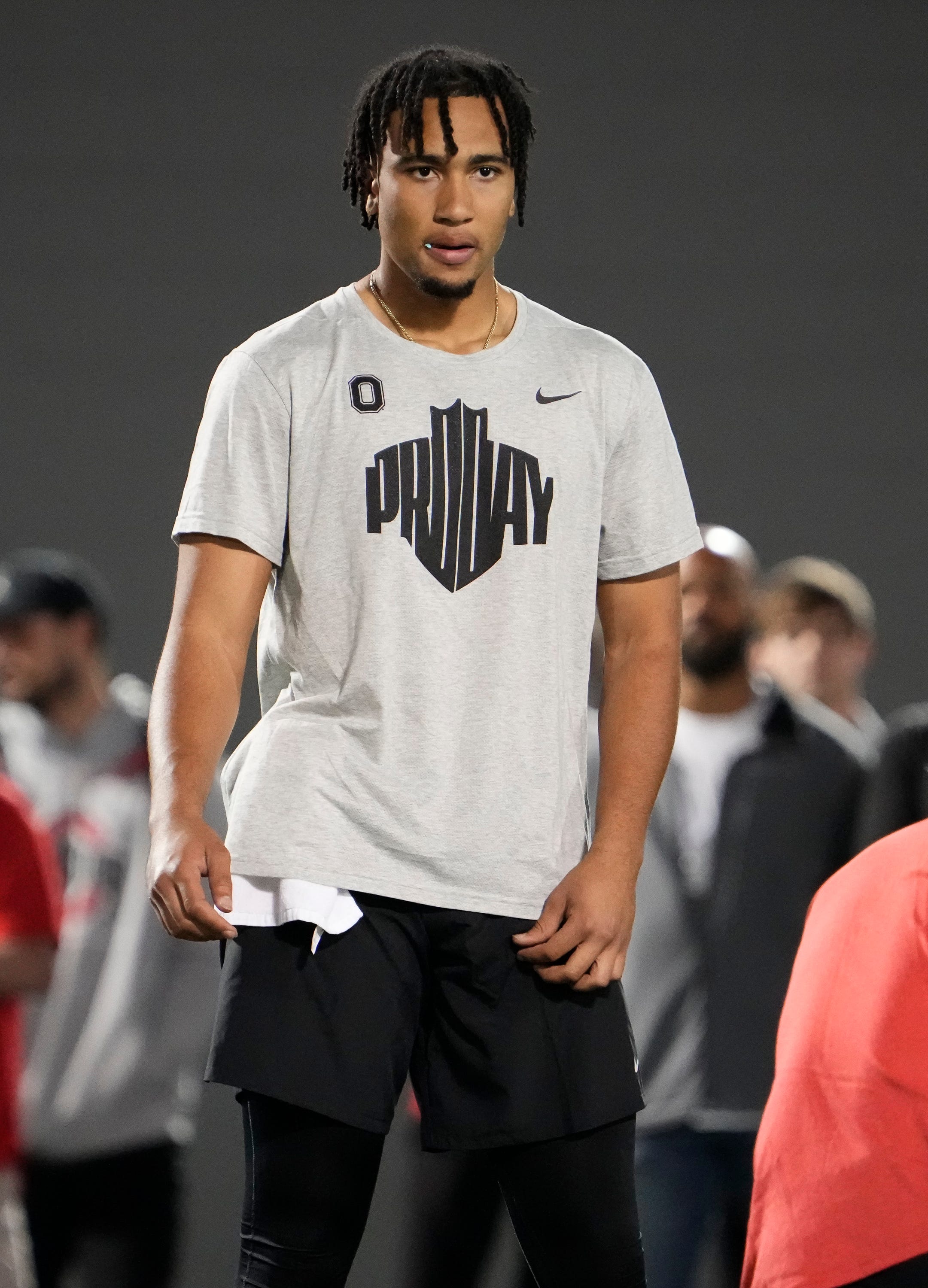 Ohio State QB CJ Stroud works out with Justin FIelds, Deshaun Watson