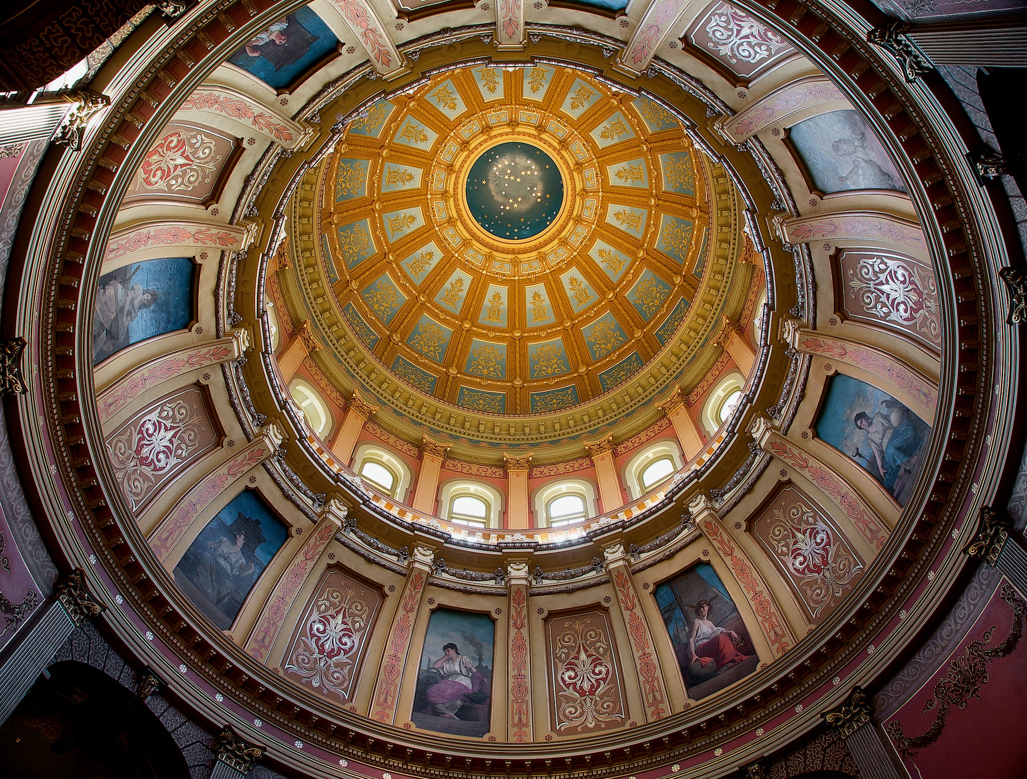 Victorian-era ceilings at Michigan Capitol draw new attention