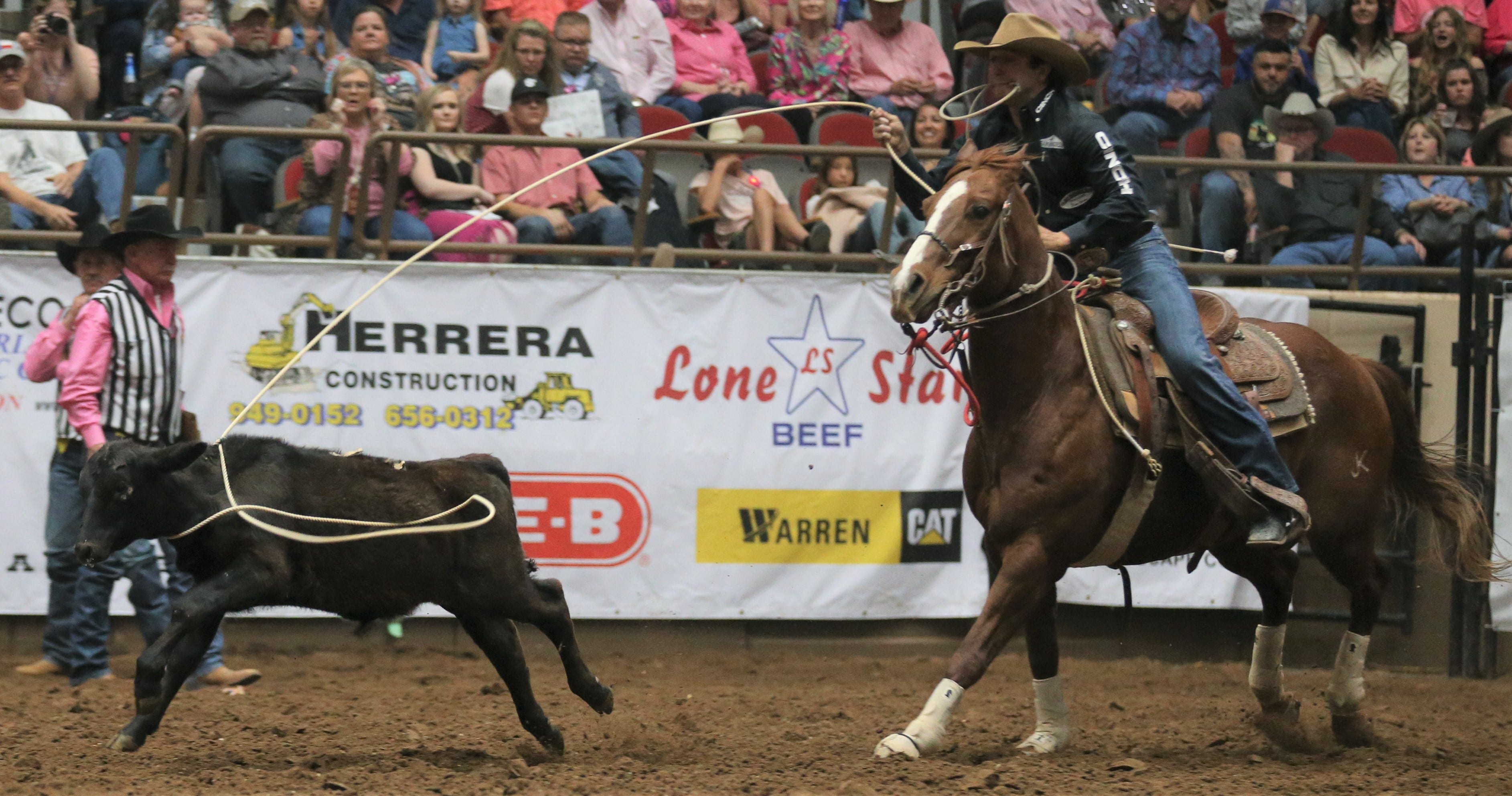 Hometown favorite Ty Harris rocks the coliseum at San Angelo Rodeo