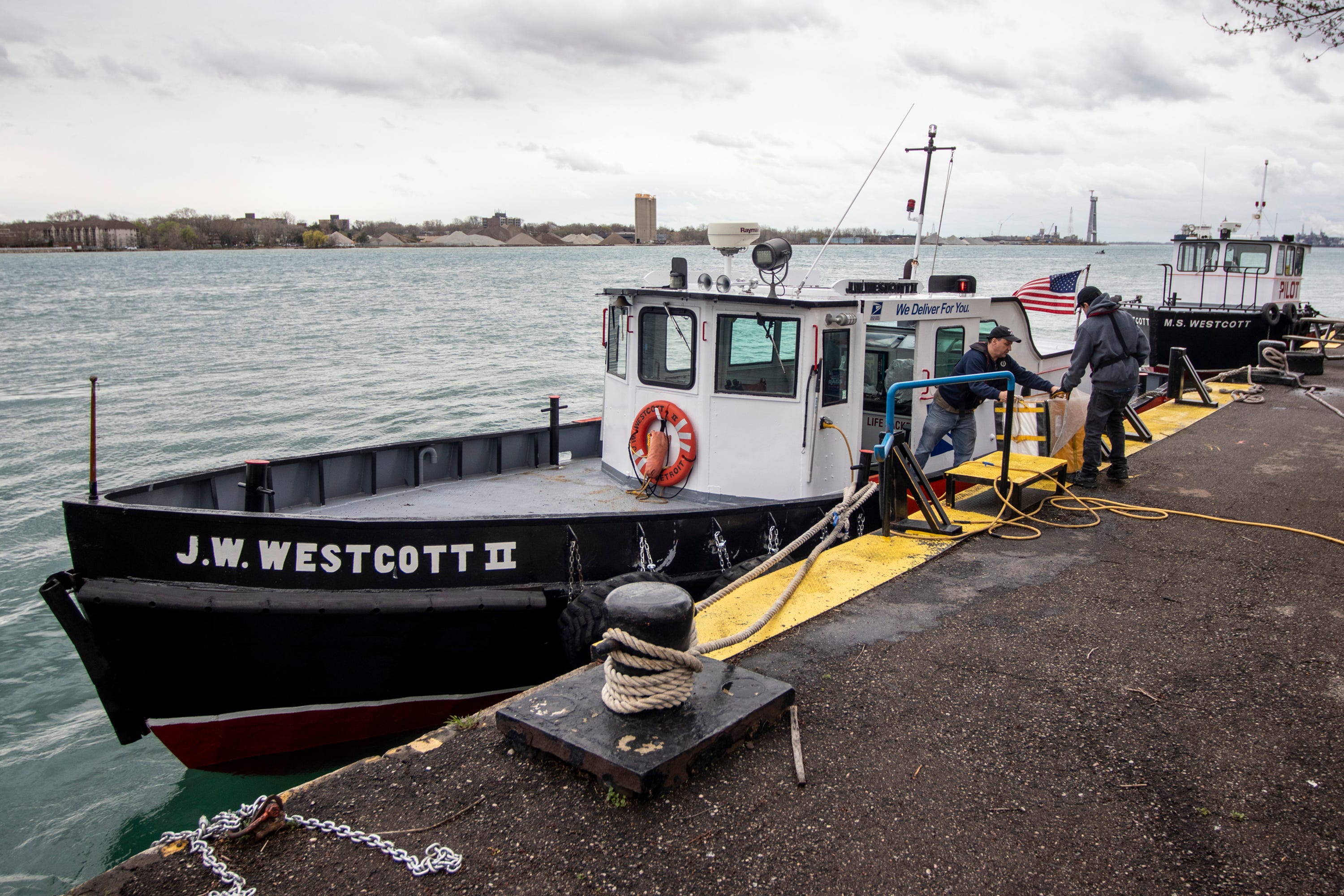 Detroit River's J.W. Wescott mailboat delivers DoorDash