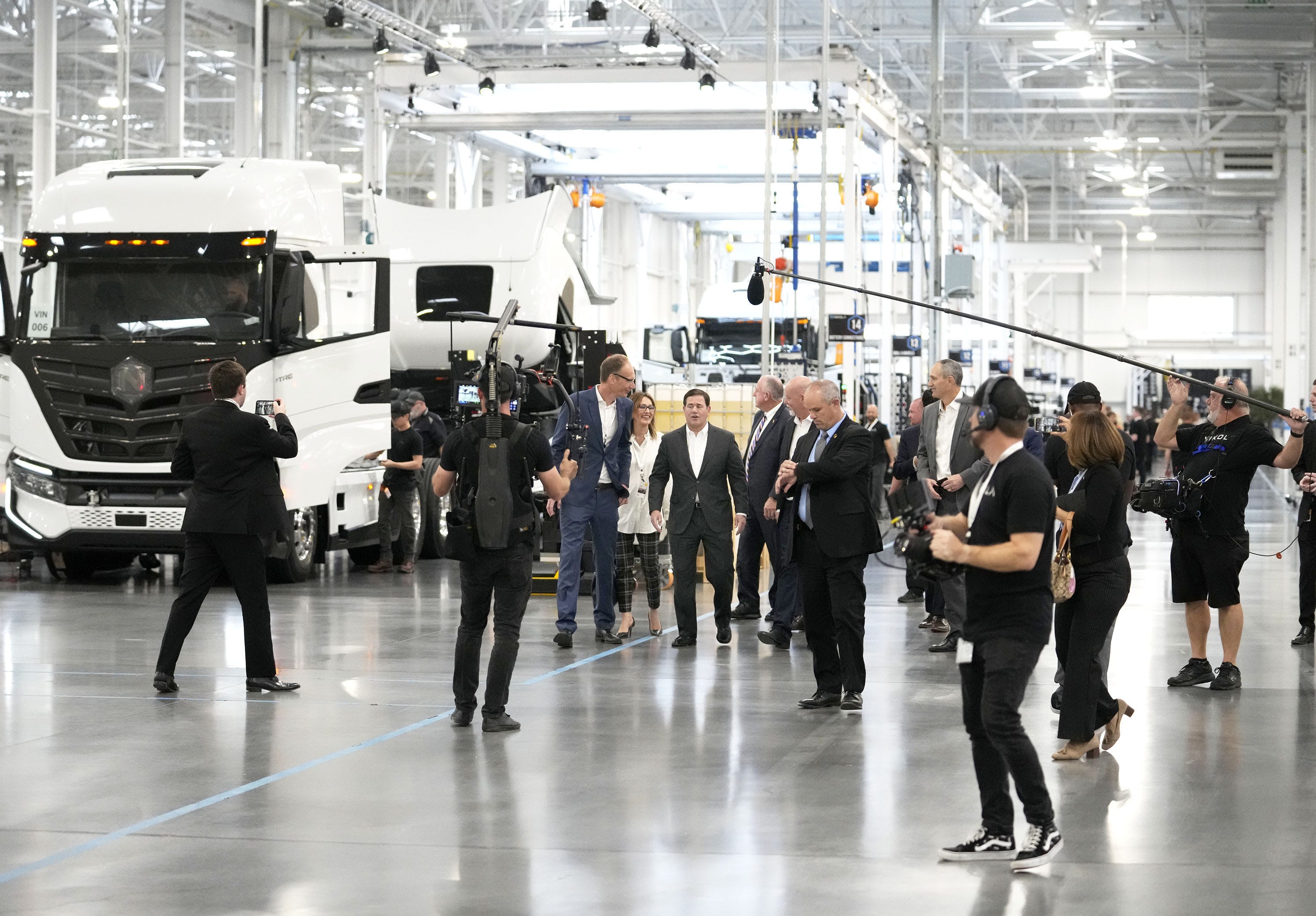 Arizona's Nikola Corp. unveils electric trucks at factory launch event