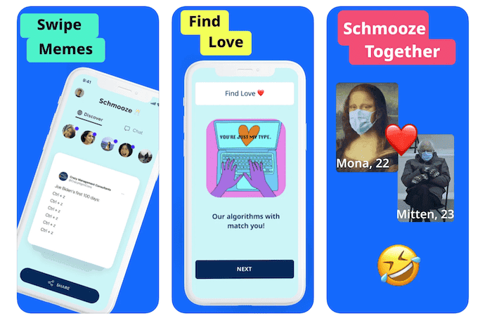 Schmooze dating app finds love matches based on the memes you like