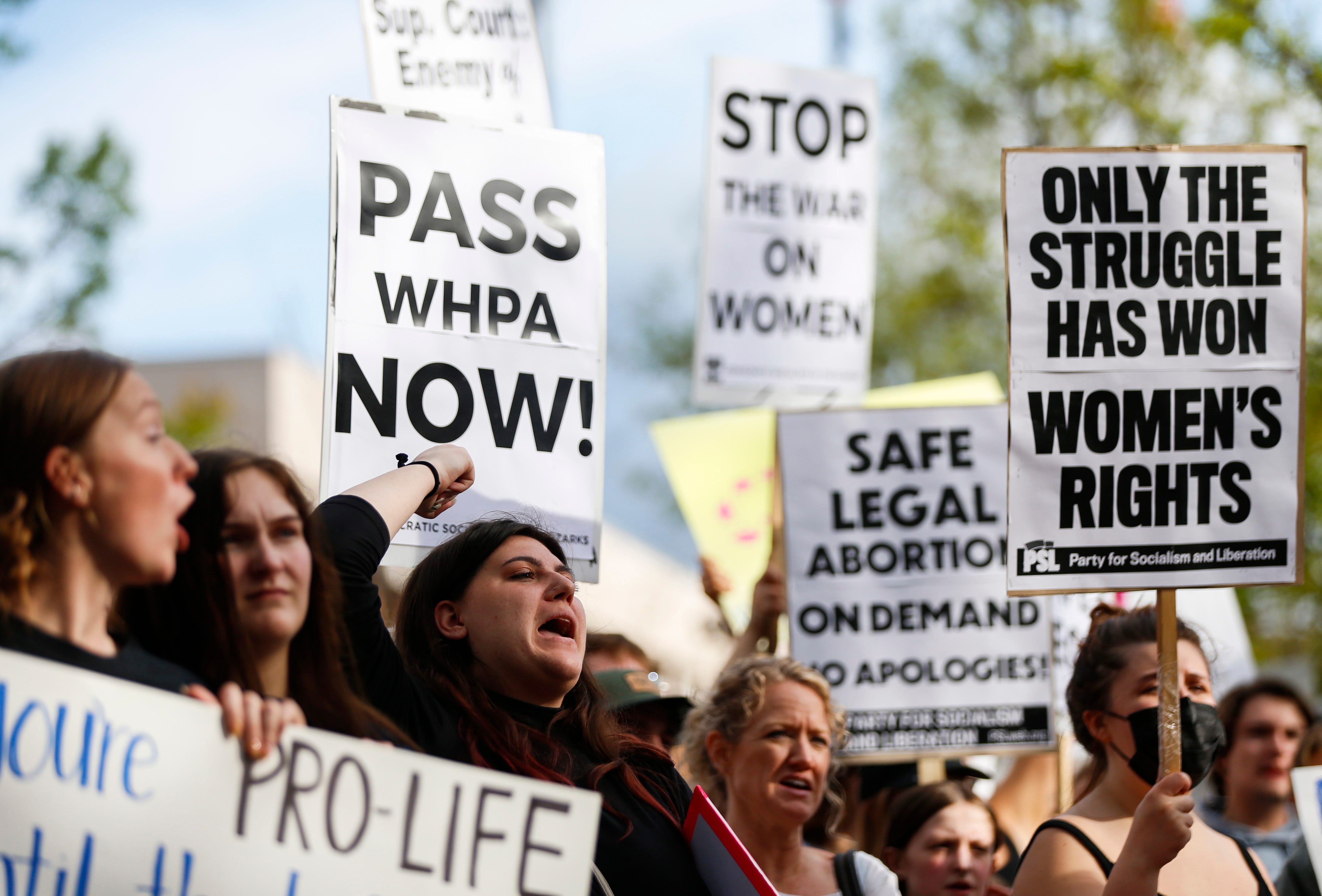 Rally for abortion rights takes place in downtown Springfield