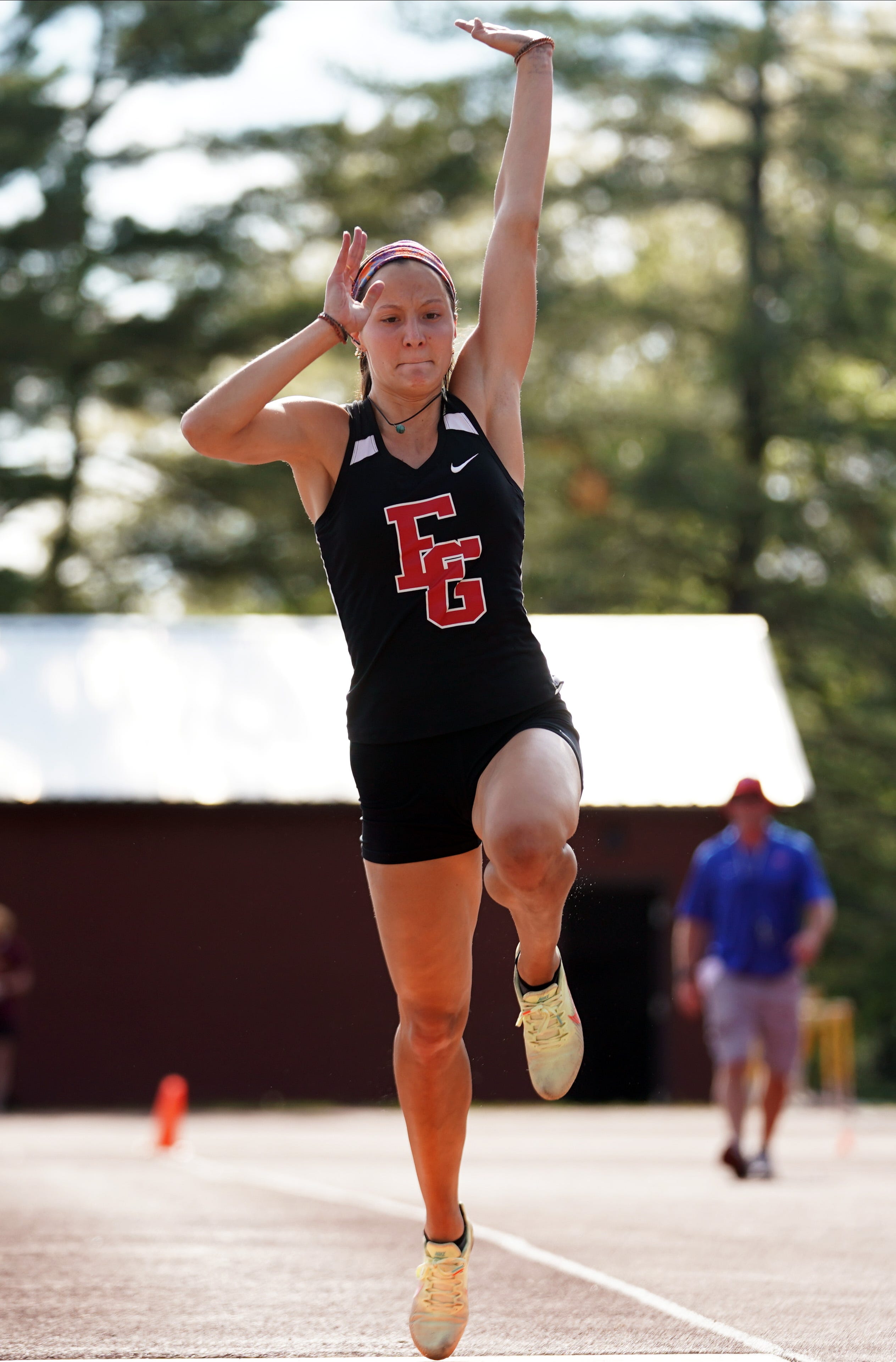 Eastern Greene record holder Anna Tieman quick change artist in track