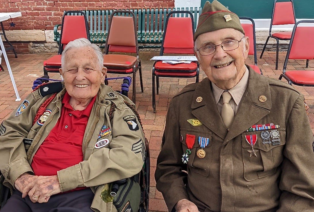 D-Day invasion veteran Guy Whidden departs