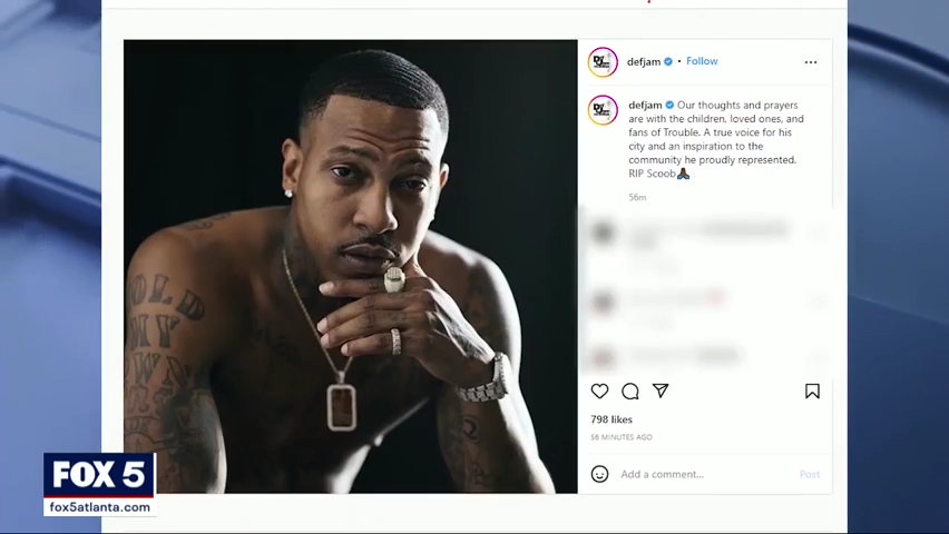 Atlanta rapper Trouble shot dead at 34