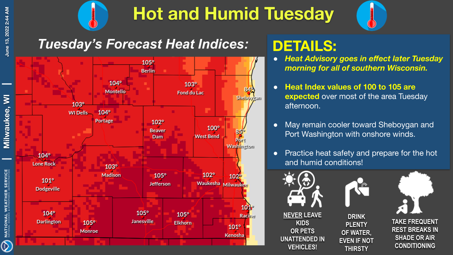 Heat advisory issued in Milwaukee as temperatures top 90 degrees