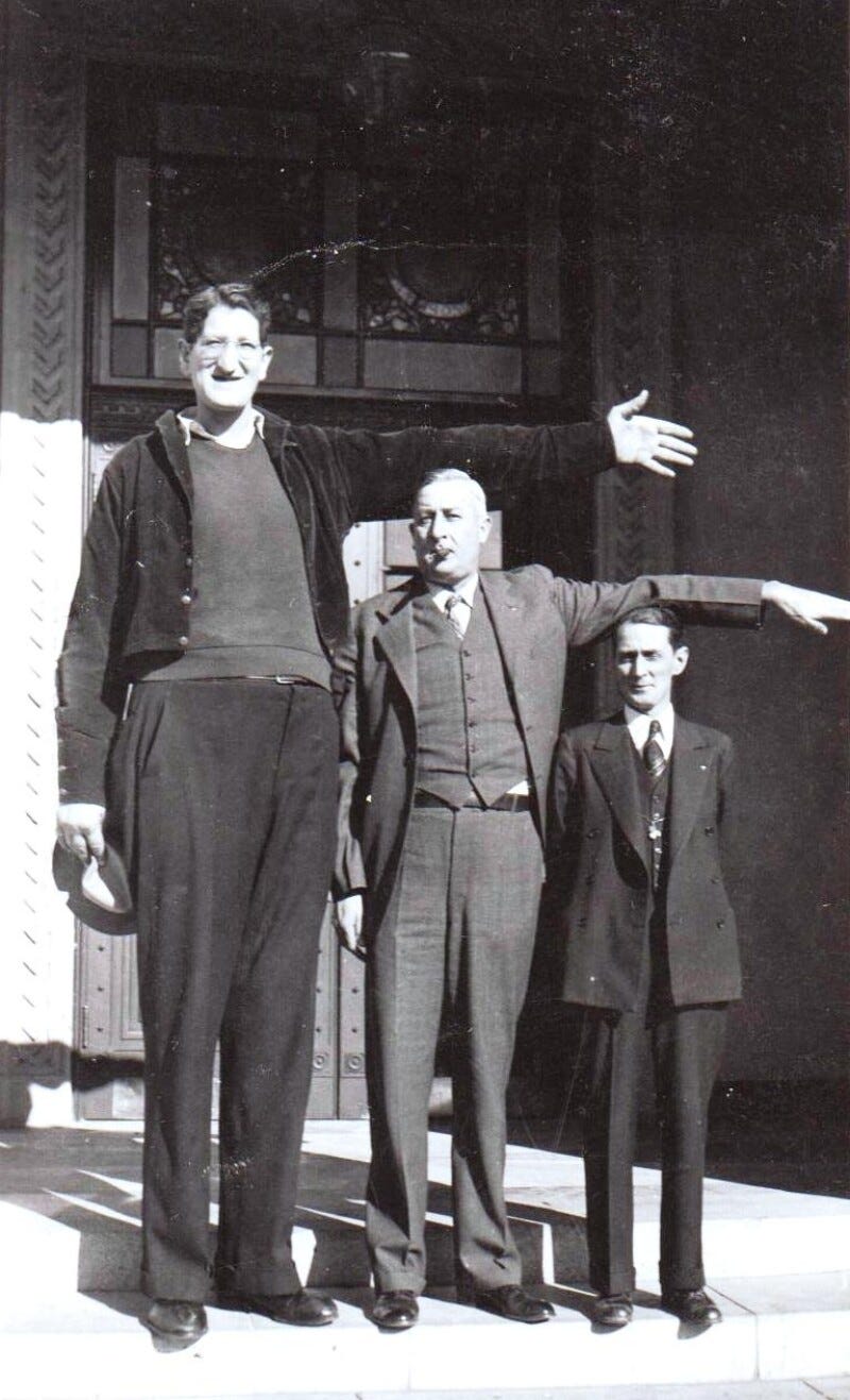 El Paso’s Giant, Jake Ehrlich, stood 8 feet 6 ½ inches tall