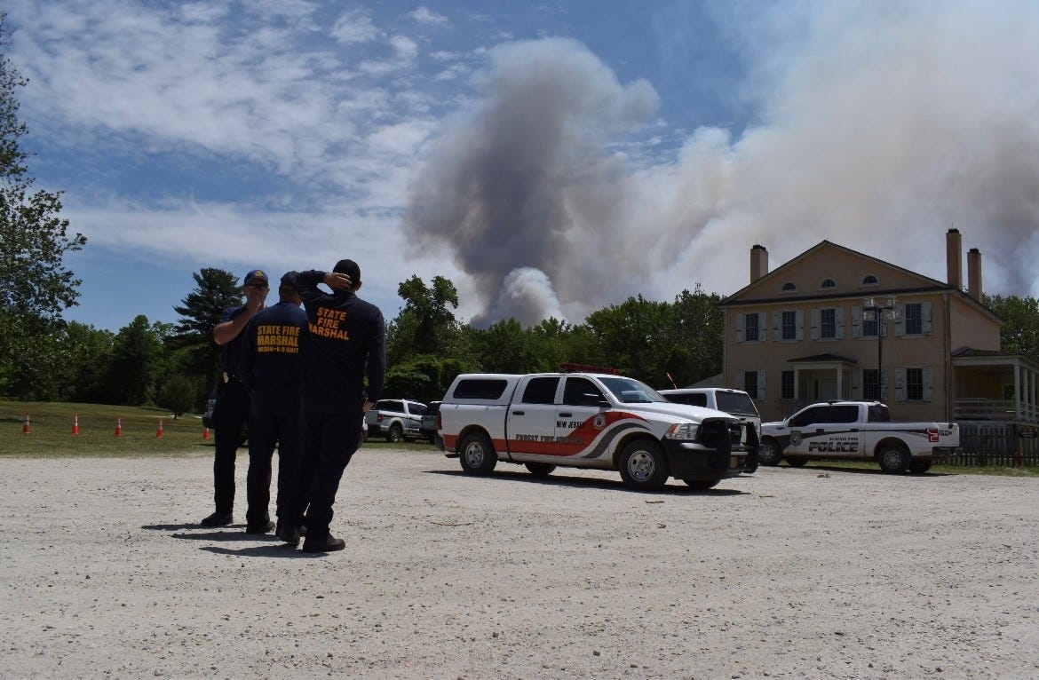 Wharton State Forest fire map shows where blaze is burning