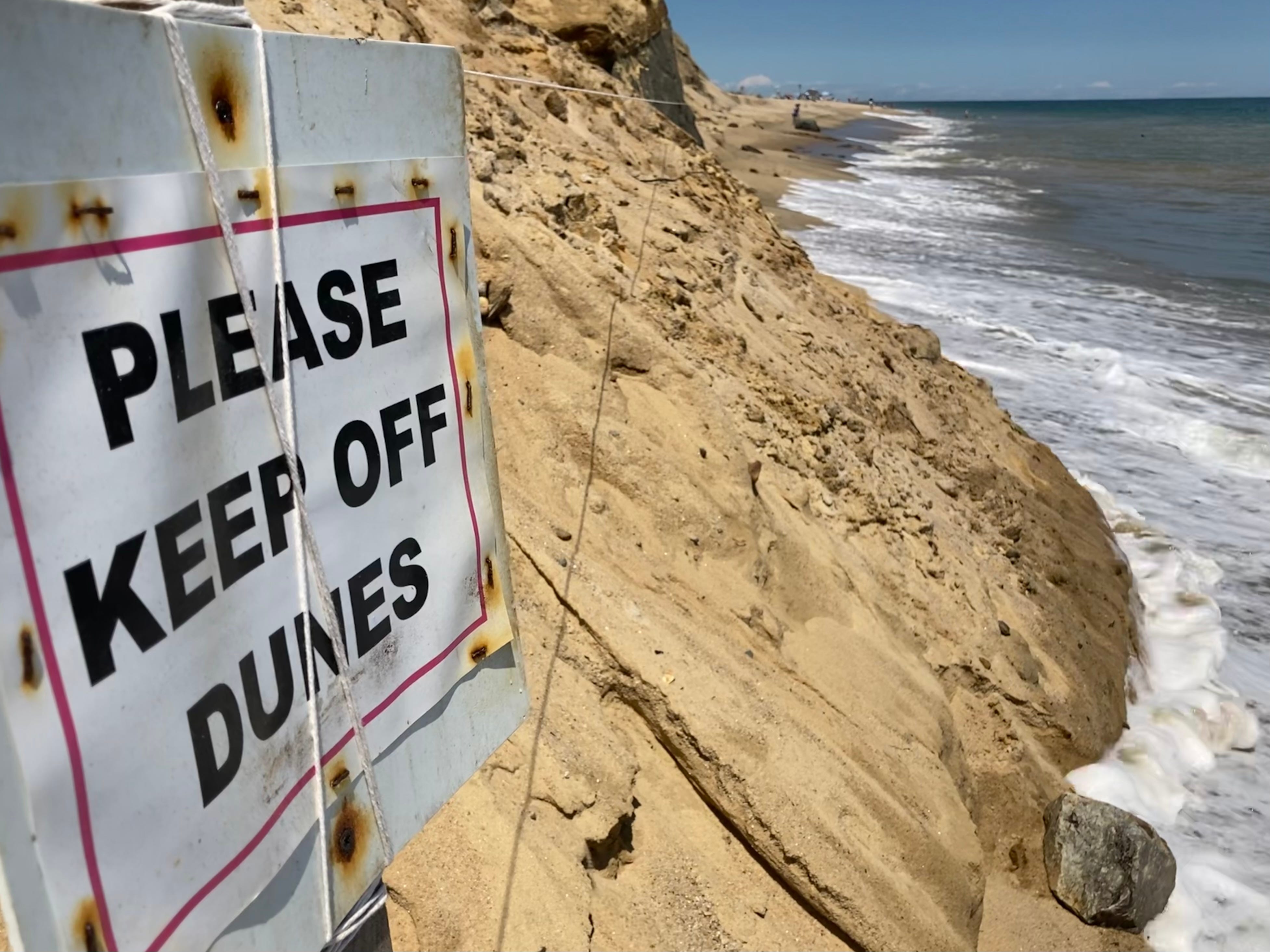 Tides, erosion of cliffs cause concern at Wellfleet beach on Cape Cod