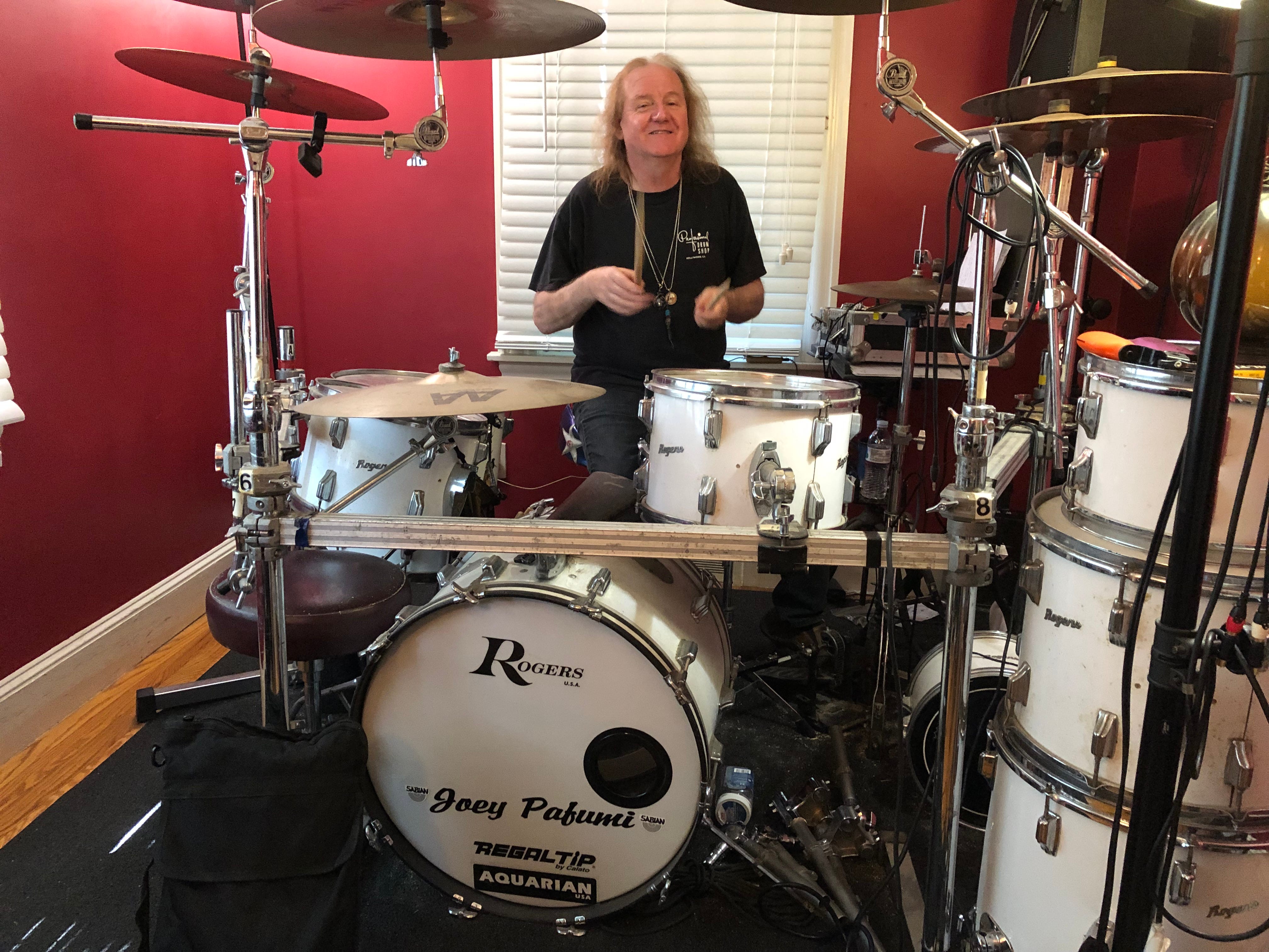 Paul Nelson Band drummer Joey Pafumi bird watches in Beverly